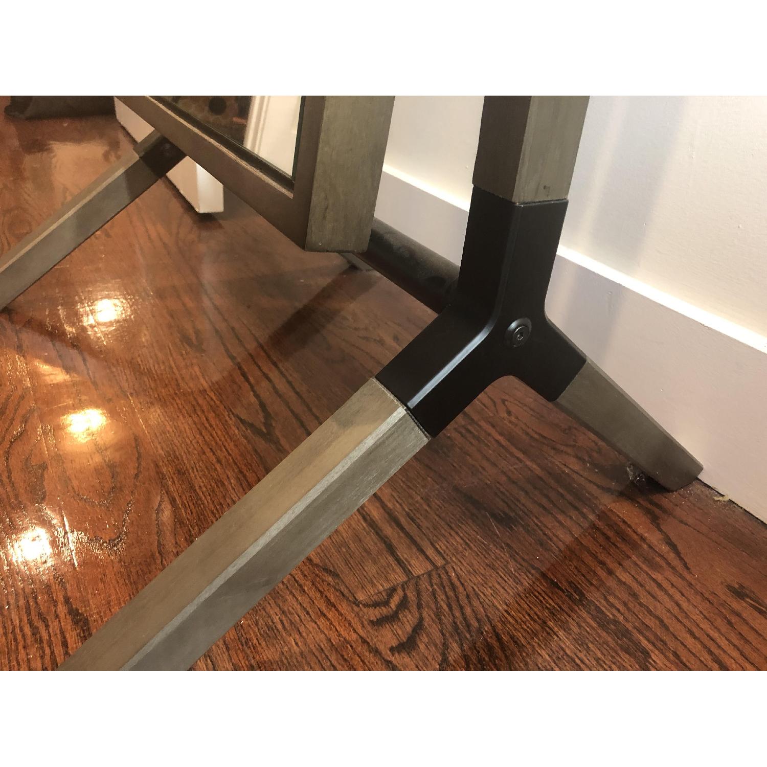 Crate & Barrel Malvern Grey Cheval Floor Mirror - AptDeco
