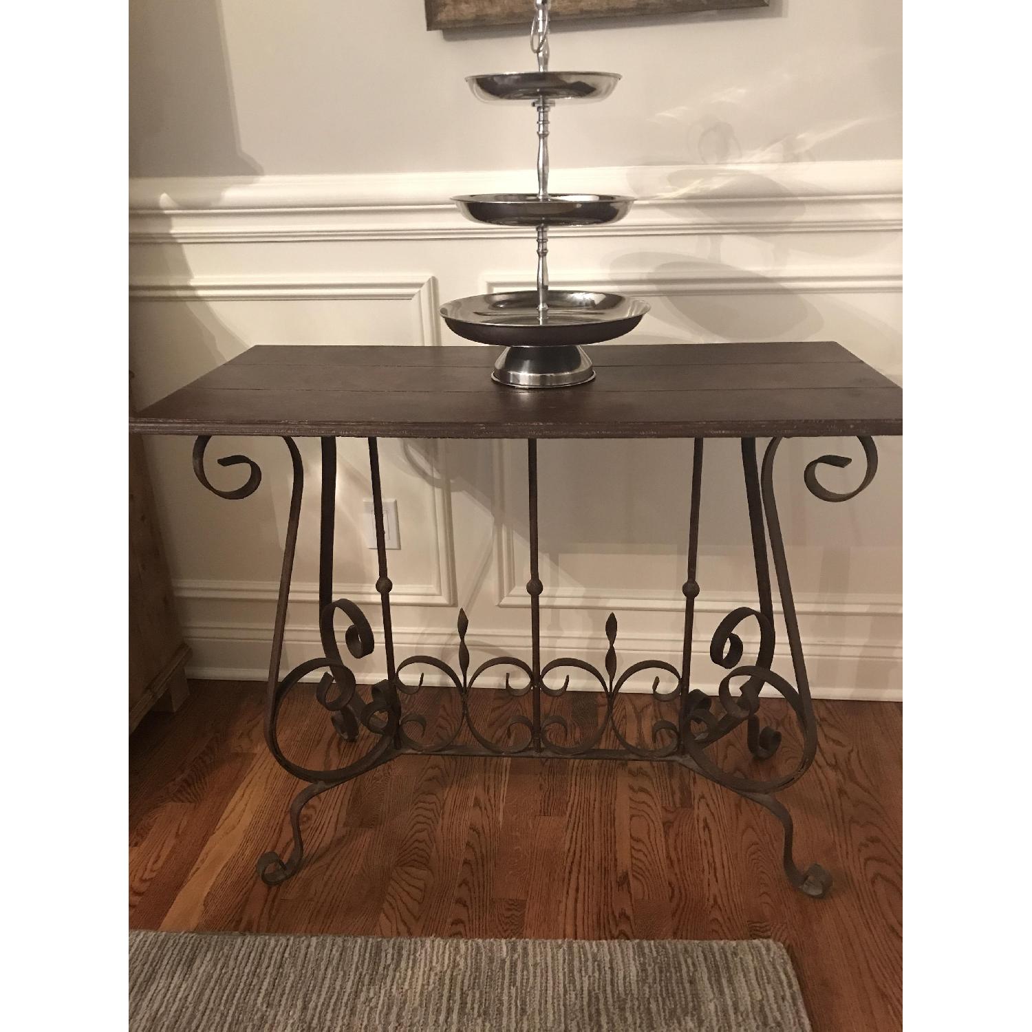 Ballard Designs Iron & Wood Console - AptDeco