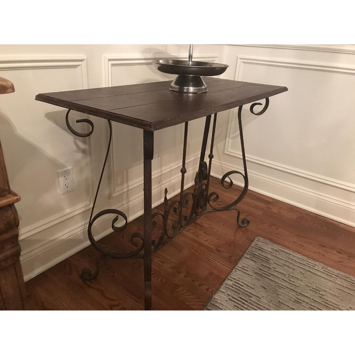 Ballard Designs Iron & Wood Console - AptDeco