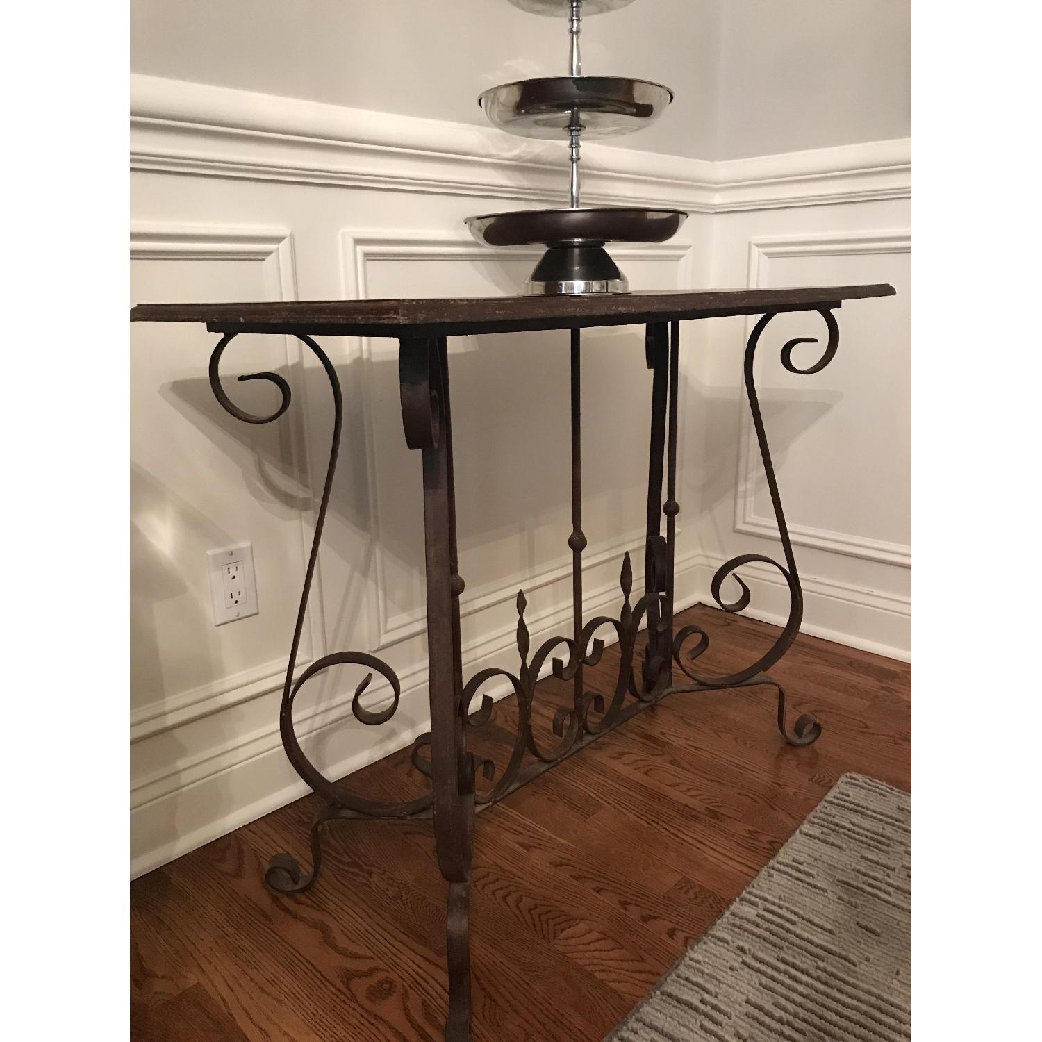 Ballard Designs Iron & Wood Console - AptDeco
