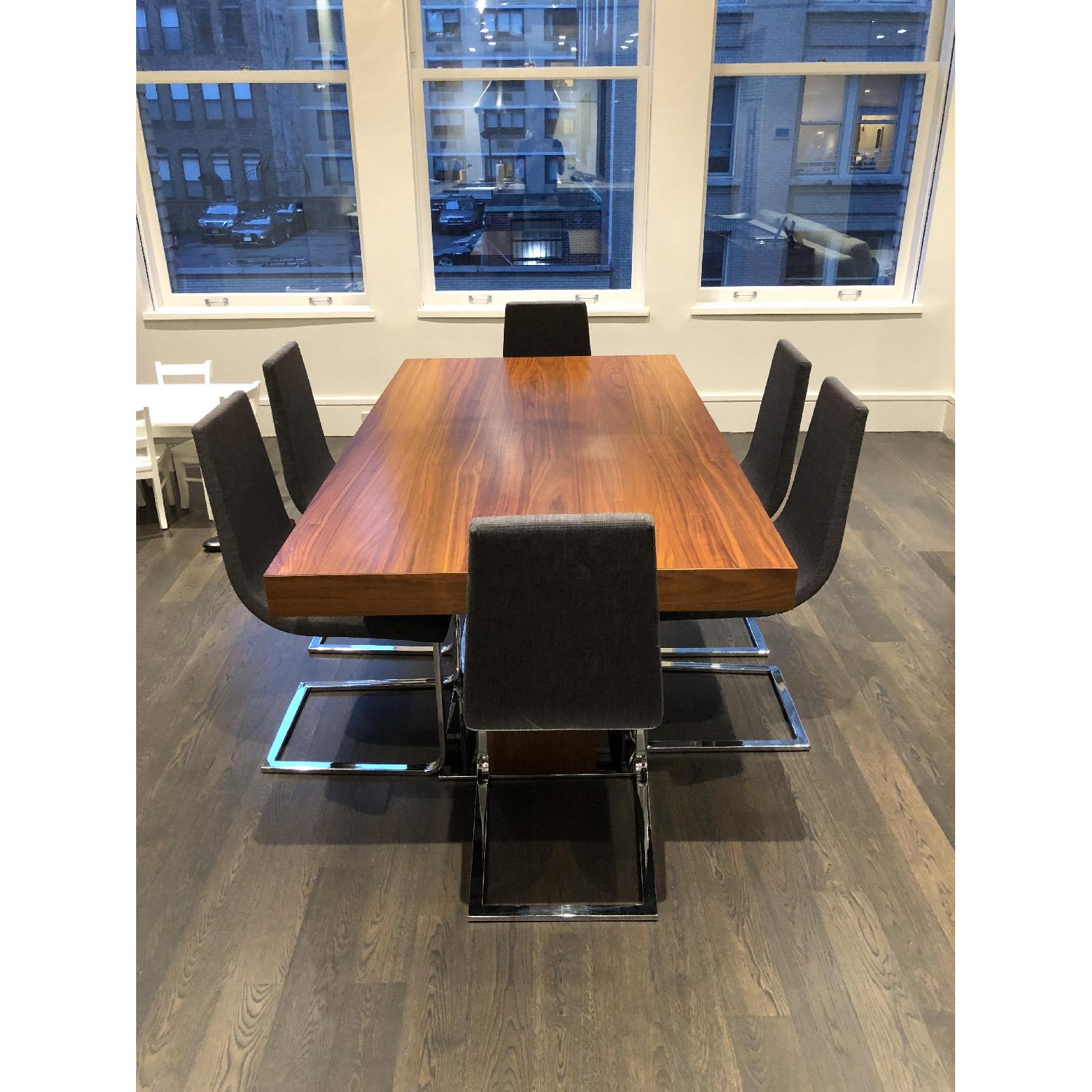 Calligaris Custom Extendable Dining Table w/ 6 Chairs - AptDeco
