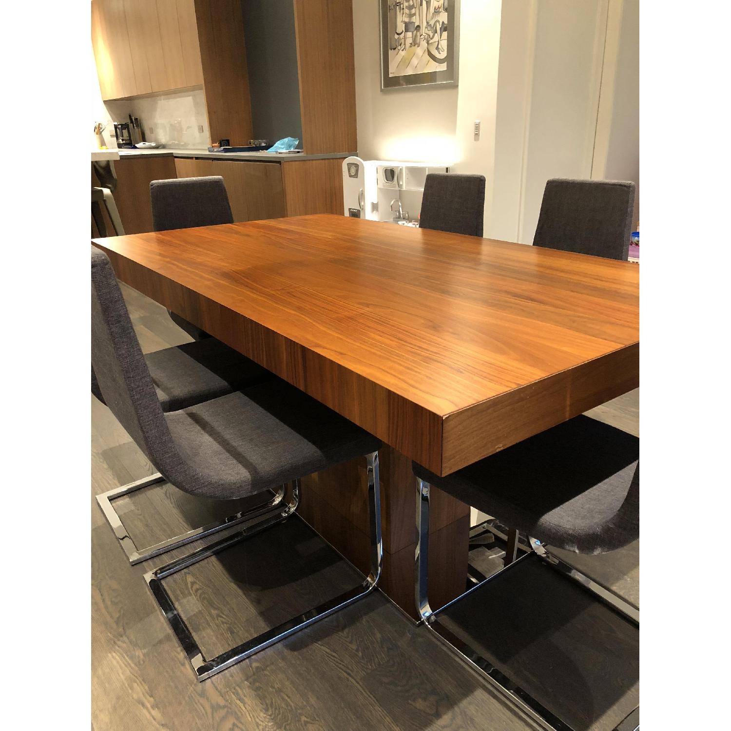 Calligaris Custom Extendable Dining Table w/ 6 Chairs - AptDeco