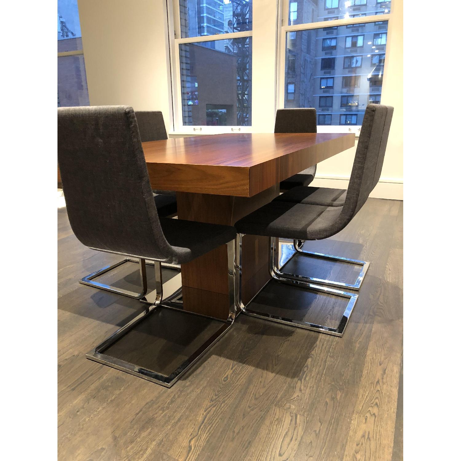 Calligaris Custom Extendable Dining Table w/ 6 Chairs - AptDeco
