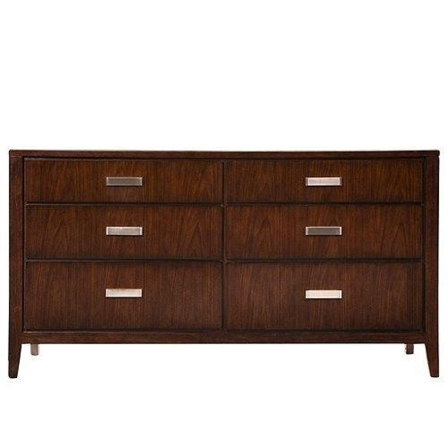 Raymour & Flanigan Dark Brown 6 Drawer Dresser - AptDeco