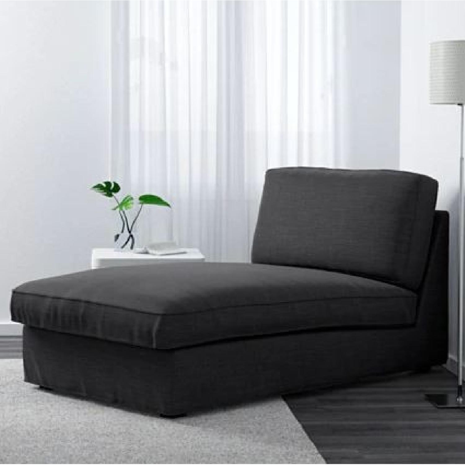 Ikea Kivik Dark Gray Chaise Lounge - AptDeco