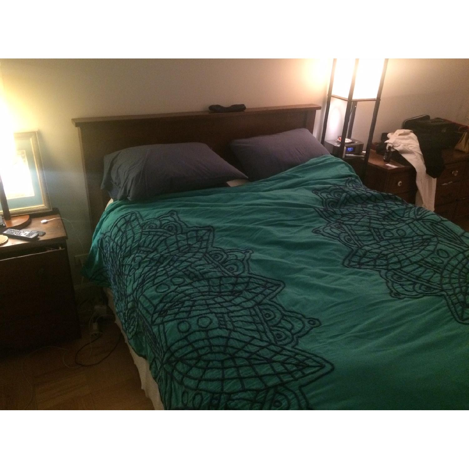 Pottery Barn Sumatra II Queen Bed Wooden Bed Frame - AptDeco