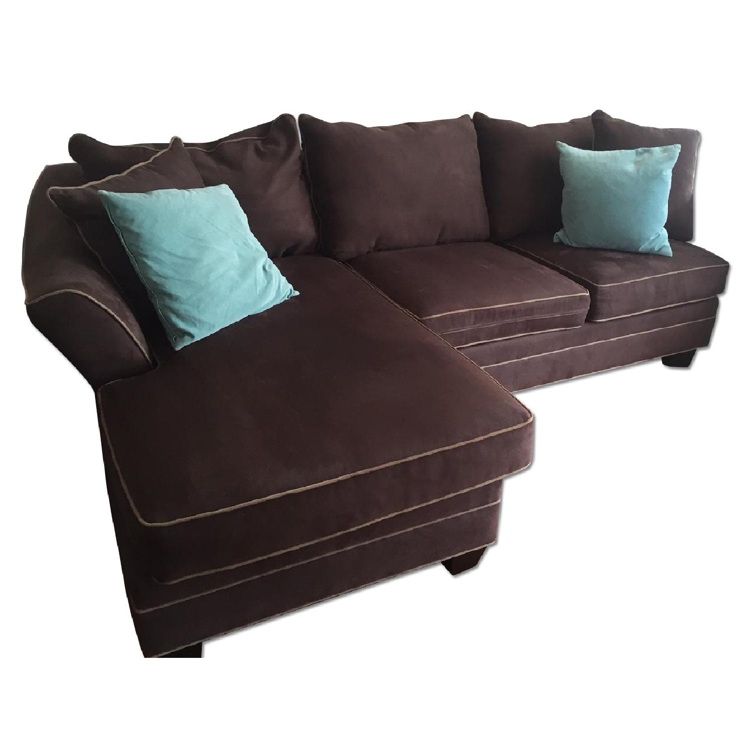 Microfiber Sleeper Sectional Sofa - AptDeco