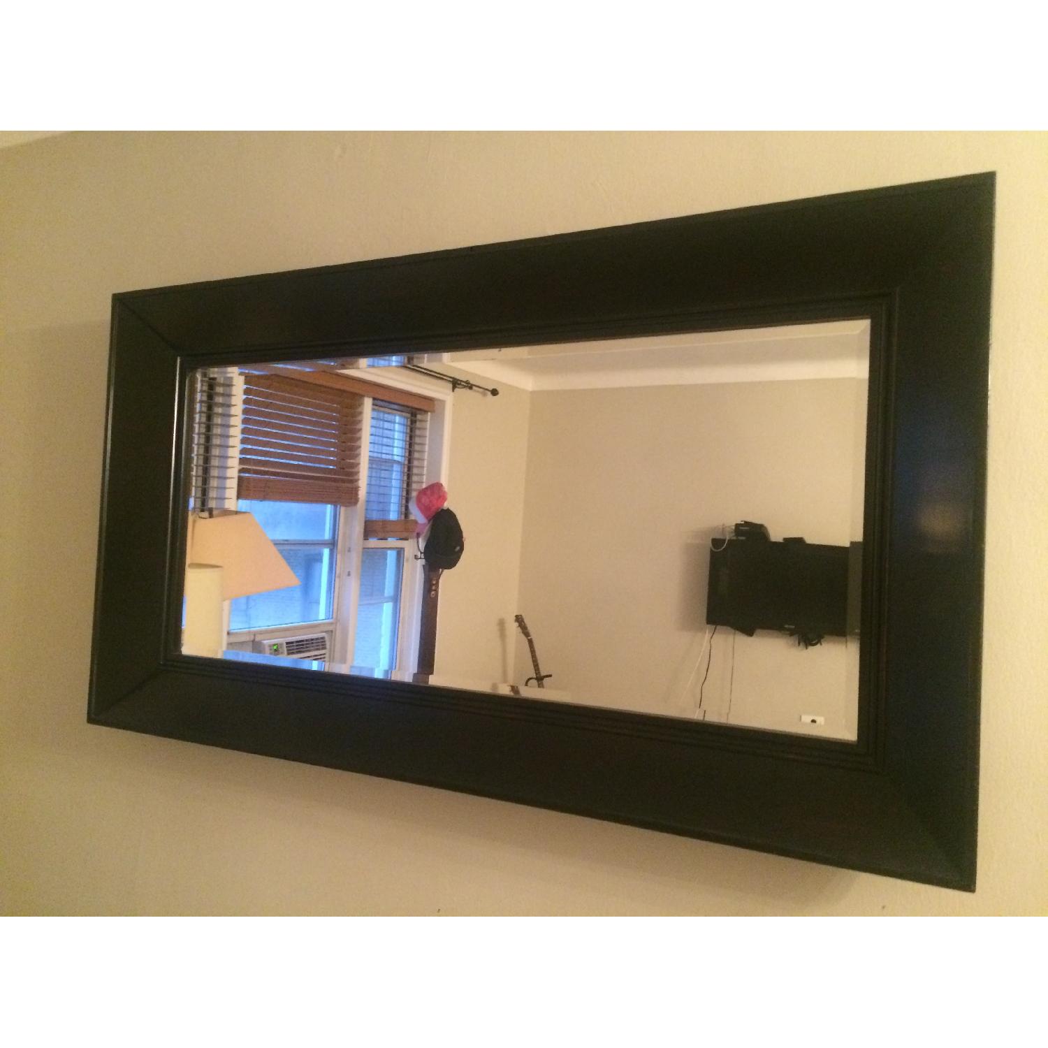 Pottery Barn Bronze Beveled Rectangular Wall Mirror - AptDeco