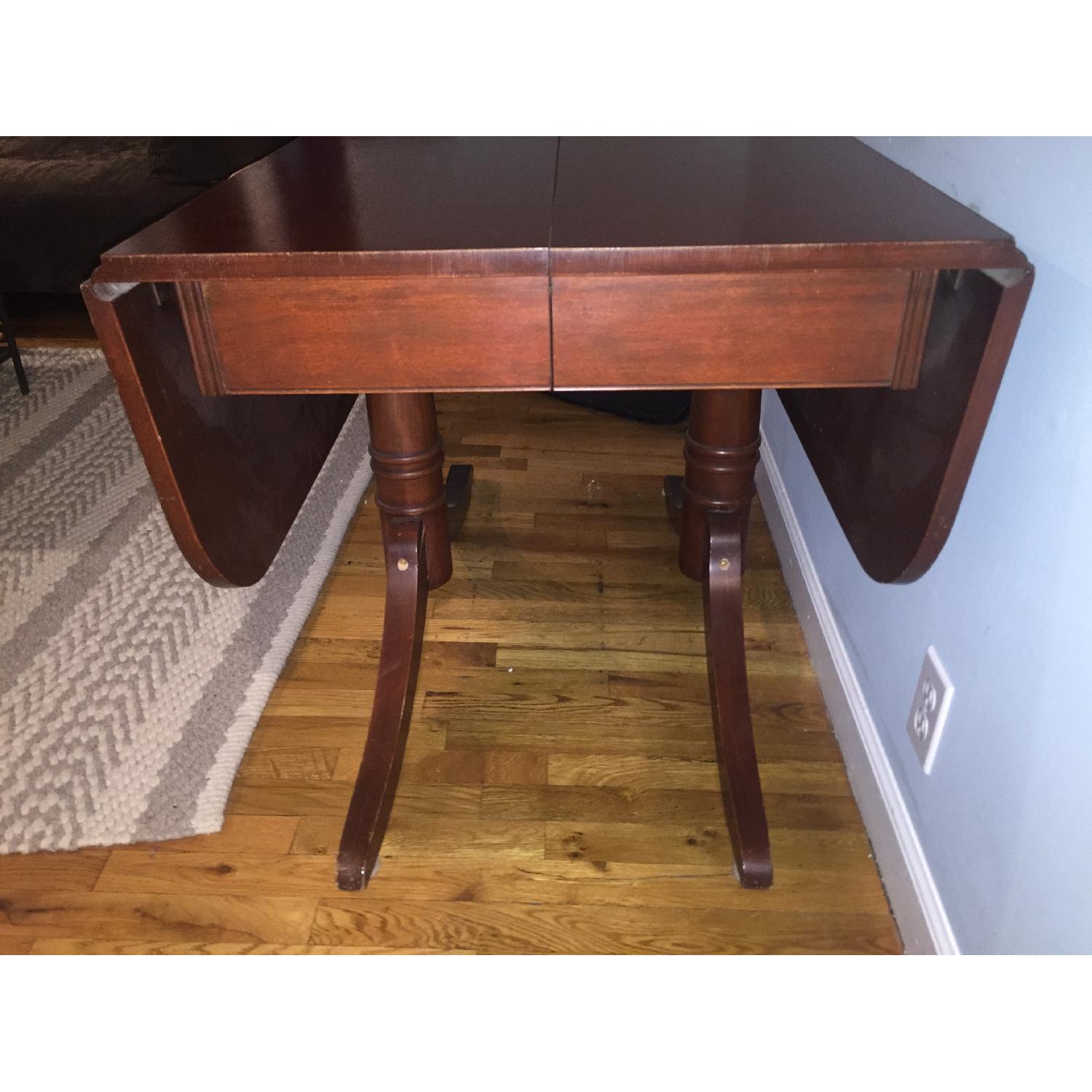 Antique Mahogany Expandable Dining Table - AptDeco