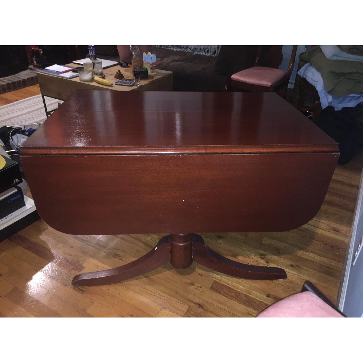 Antique Mahogany Expandable Dining Table - AptDeco