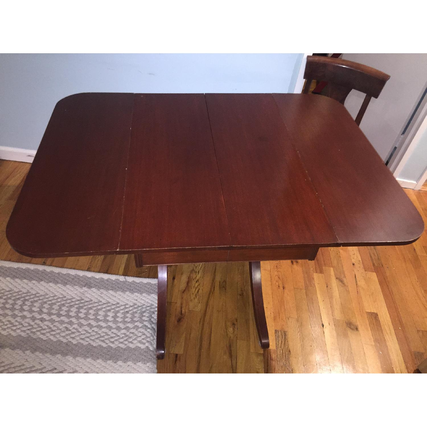 Antique Mahogany Expandable Dining Table - AptDeco
