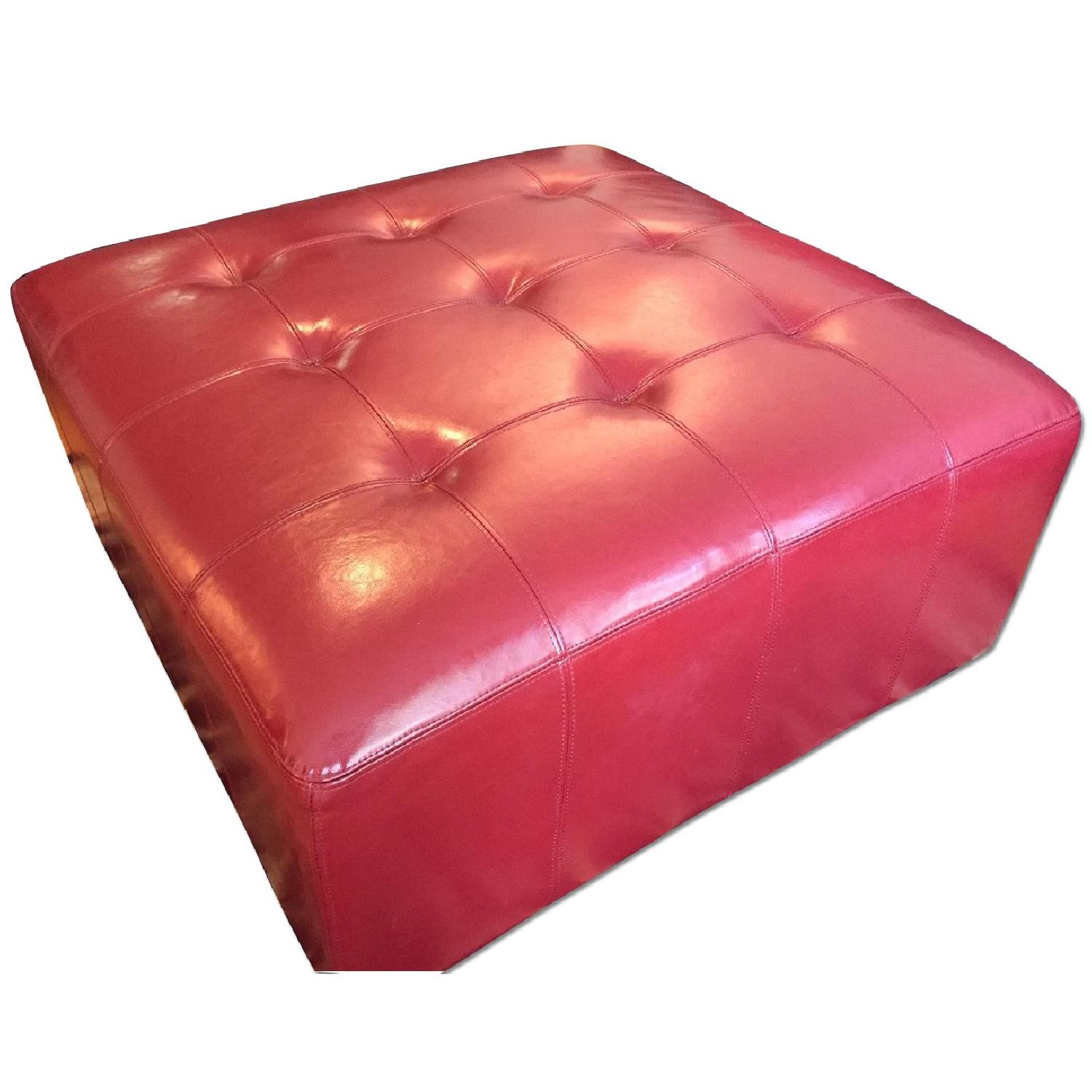 Raymour and flanigan leather ottoman store