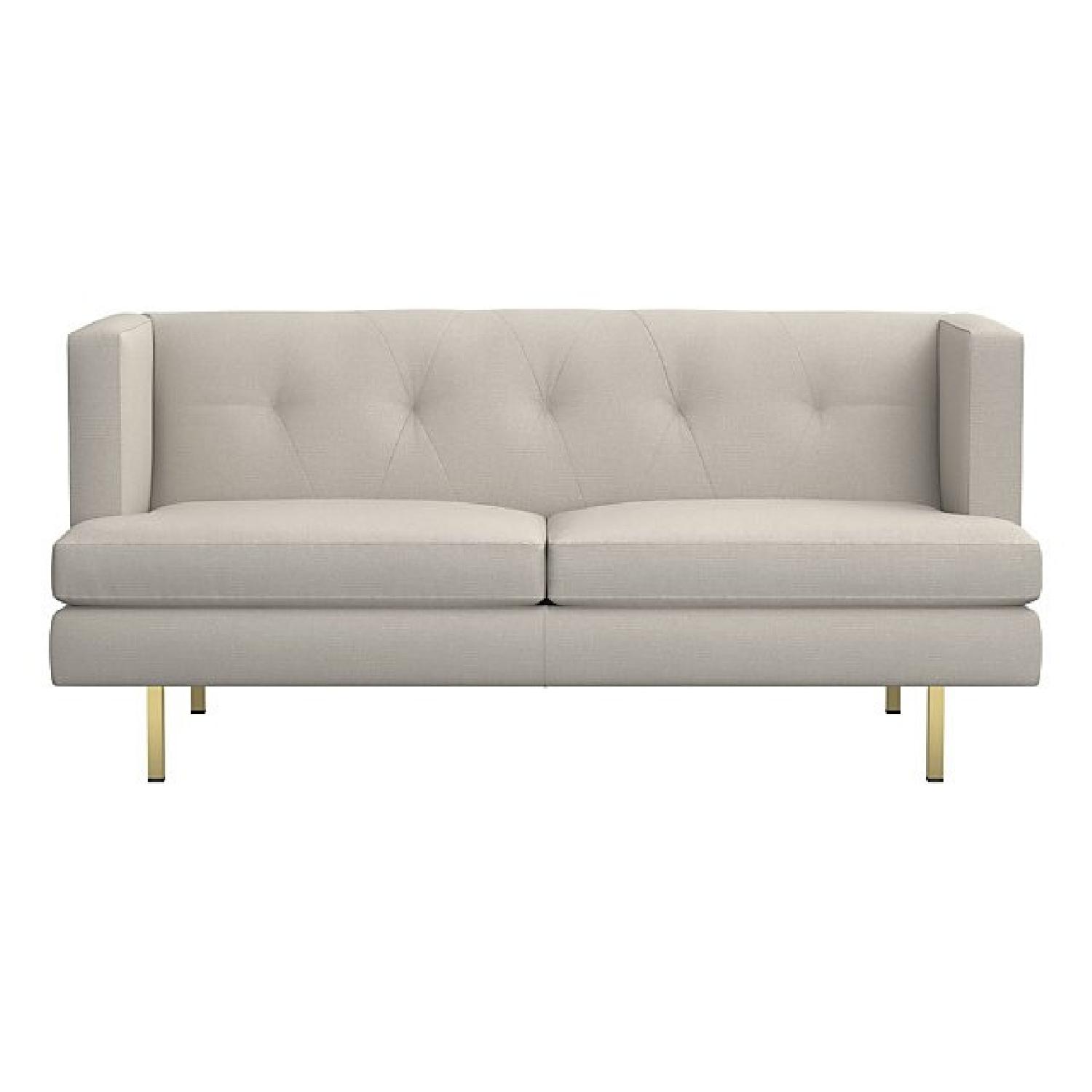 CB2 Avec Modern 2-Seater Sofa in Sea Salt Color - AptDeco