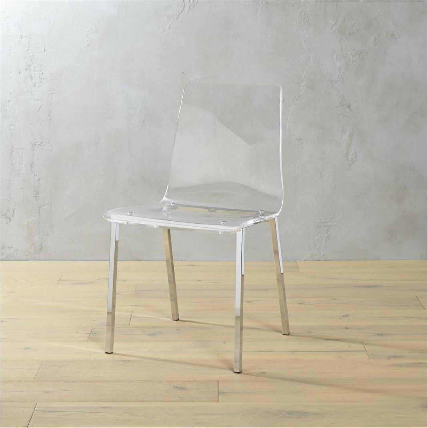 CB2 Vapor Acrylic Dining Chairs - AptDeco