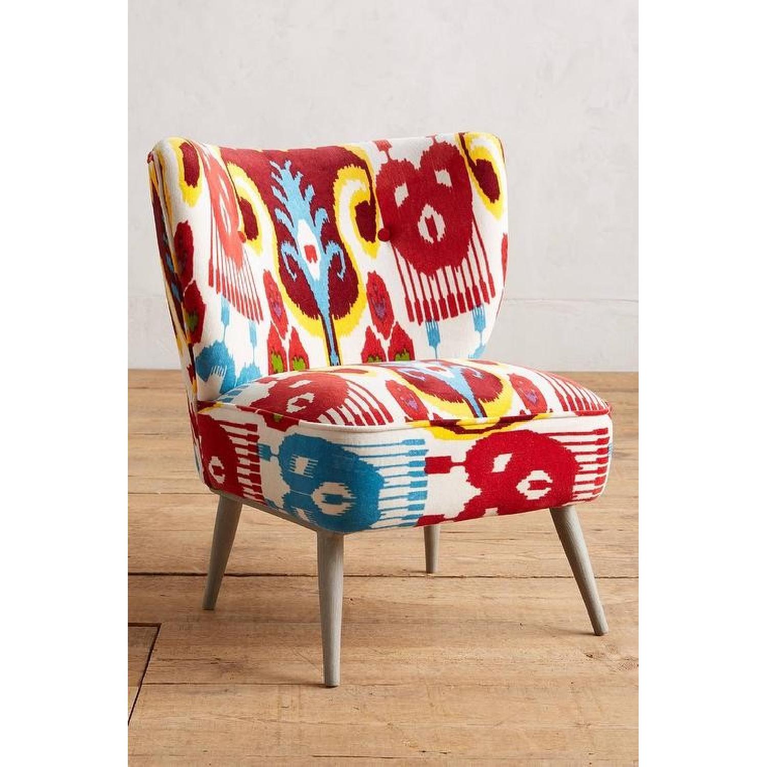 Anthropologie Bold Colored Velvet Ikat Chairs AptDeco