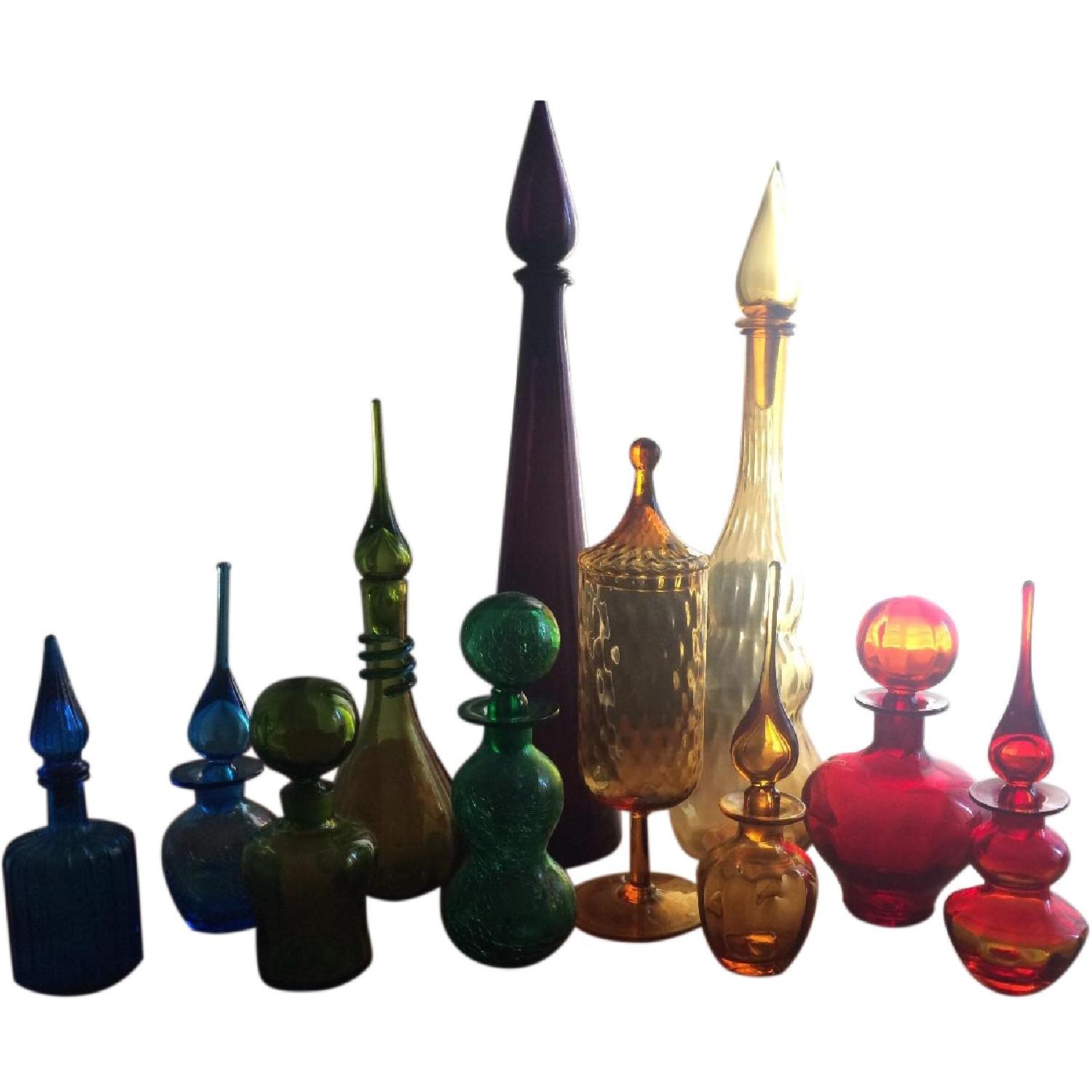 Vintage Blenko Decanters w/ Stoppers - AptDeco