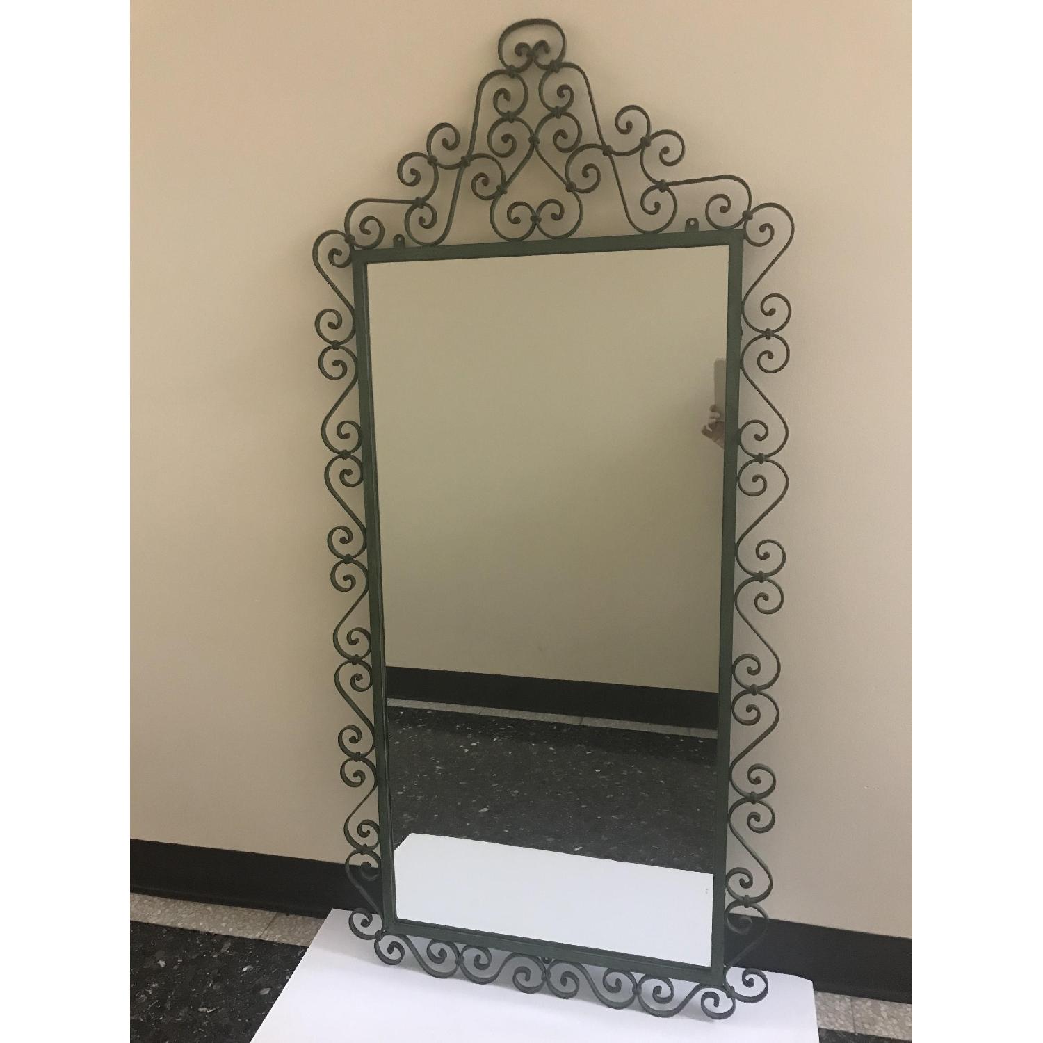 ABC Home Wrought Iron Rectangular Scroll Filigree Mirror - AptDeco