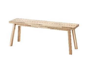 Ikea Skogsta Solid Wood Bench - AptDeco