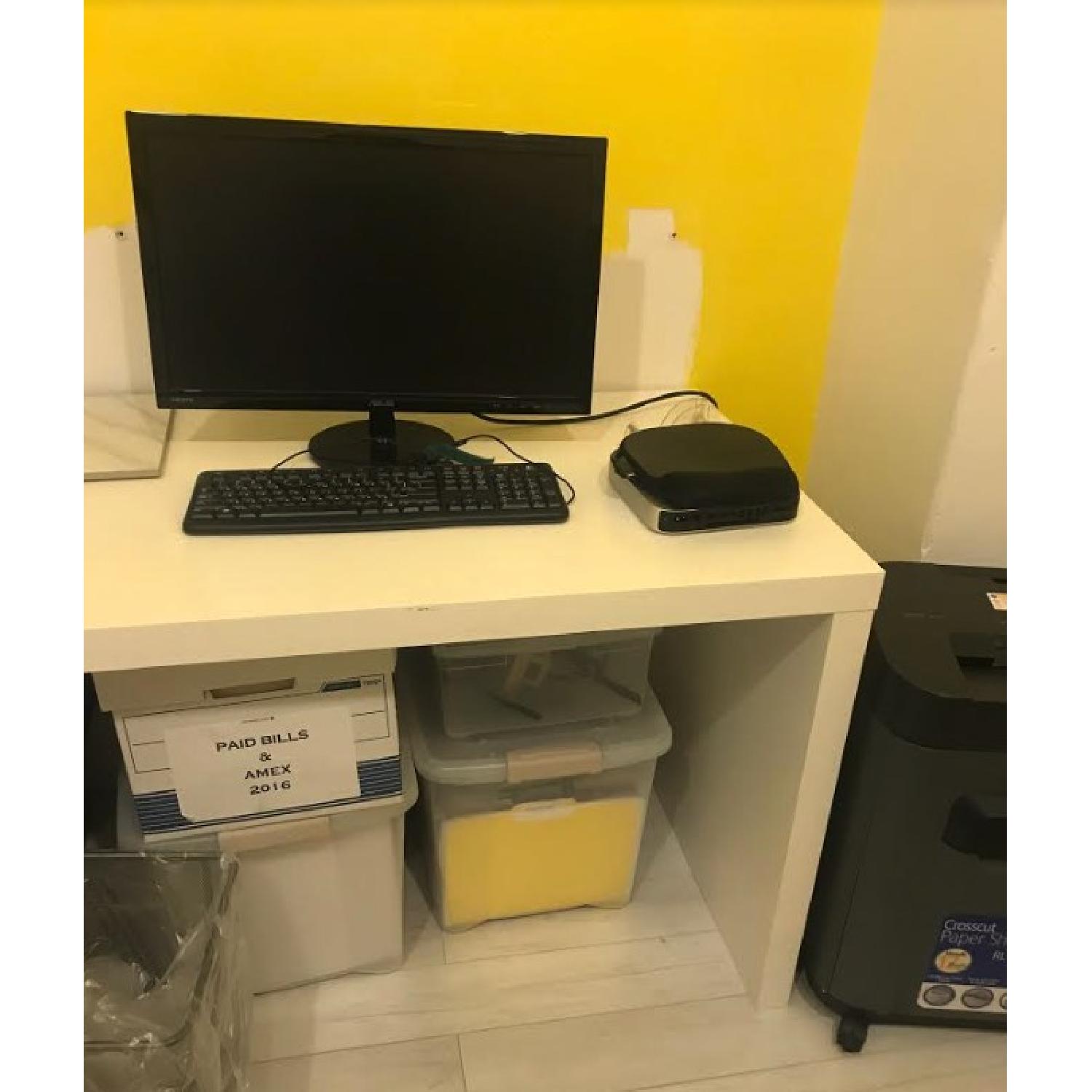 Ikea Malm White Desk w/ Pull Out Panel - AptDeco