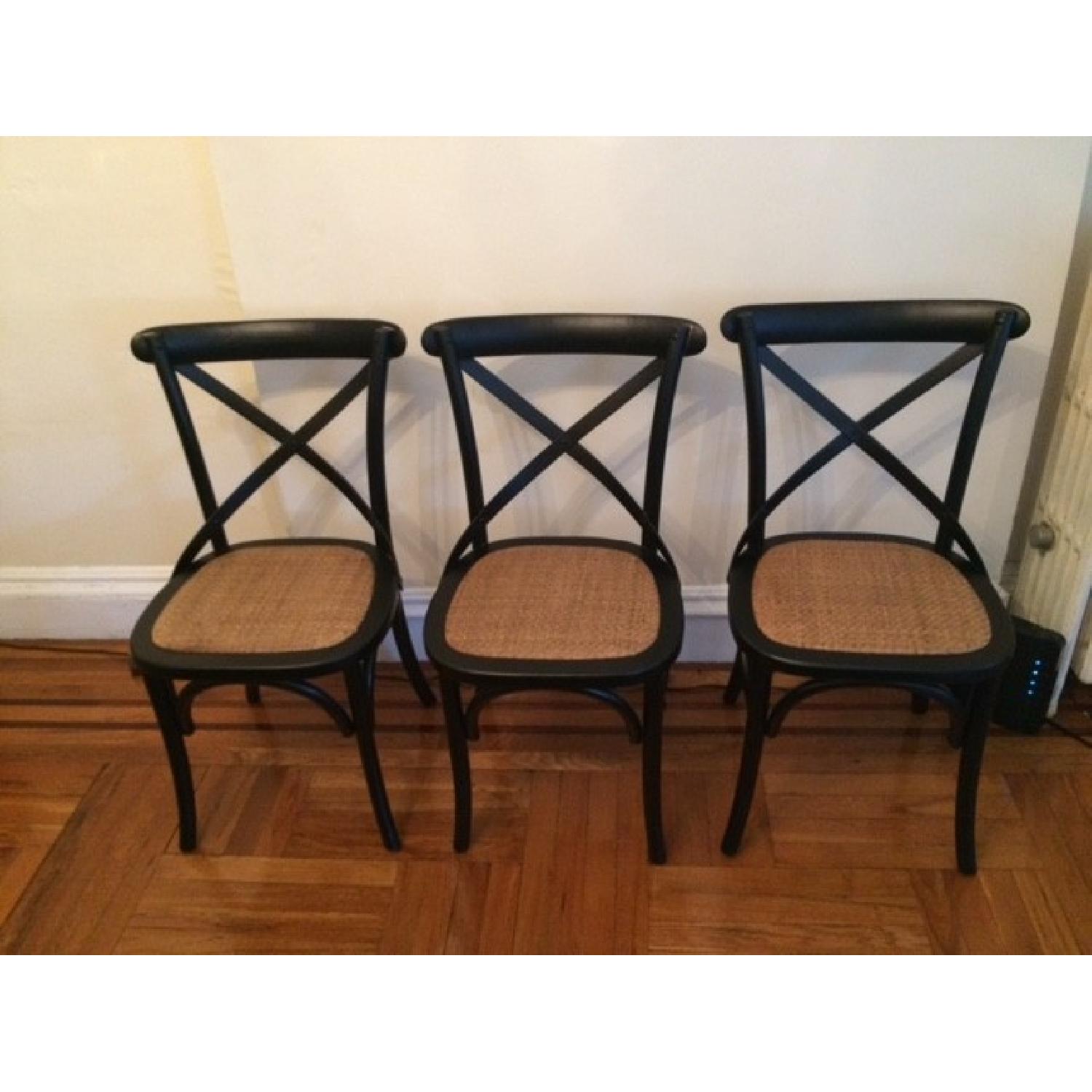 Cross-Back French Style Cafe Chairs - AptDeco