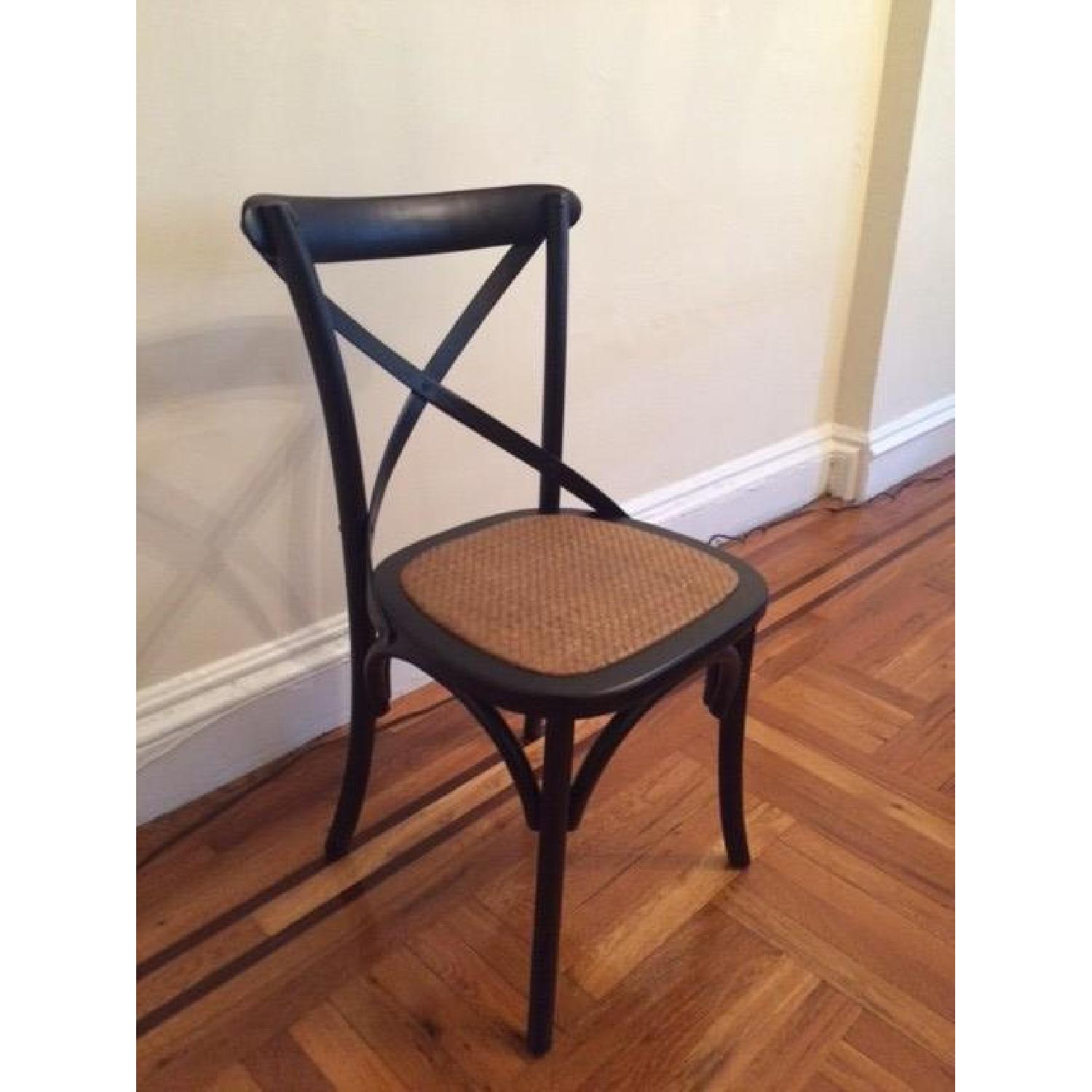 Cross-Back French Style Cafe Chairs - AptDeco
