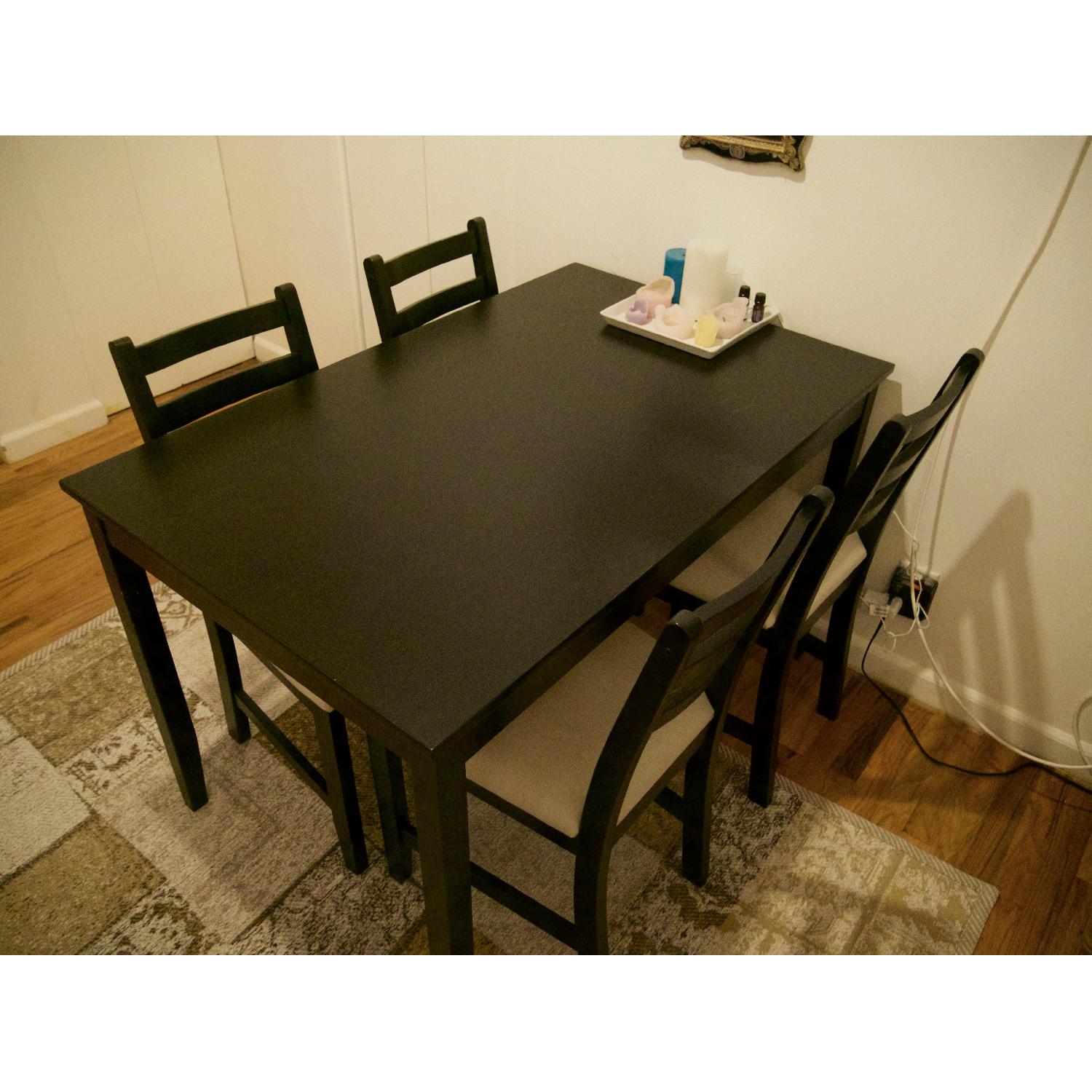 Ikea Lerhamn Dining Table w/ 4 Chairs - AptDeco