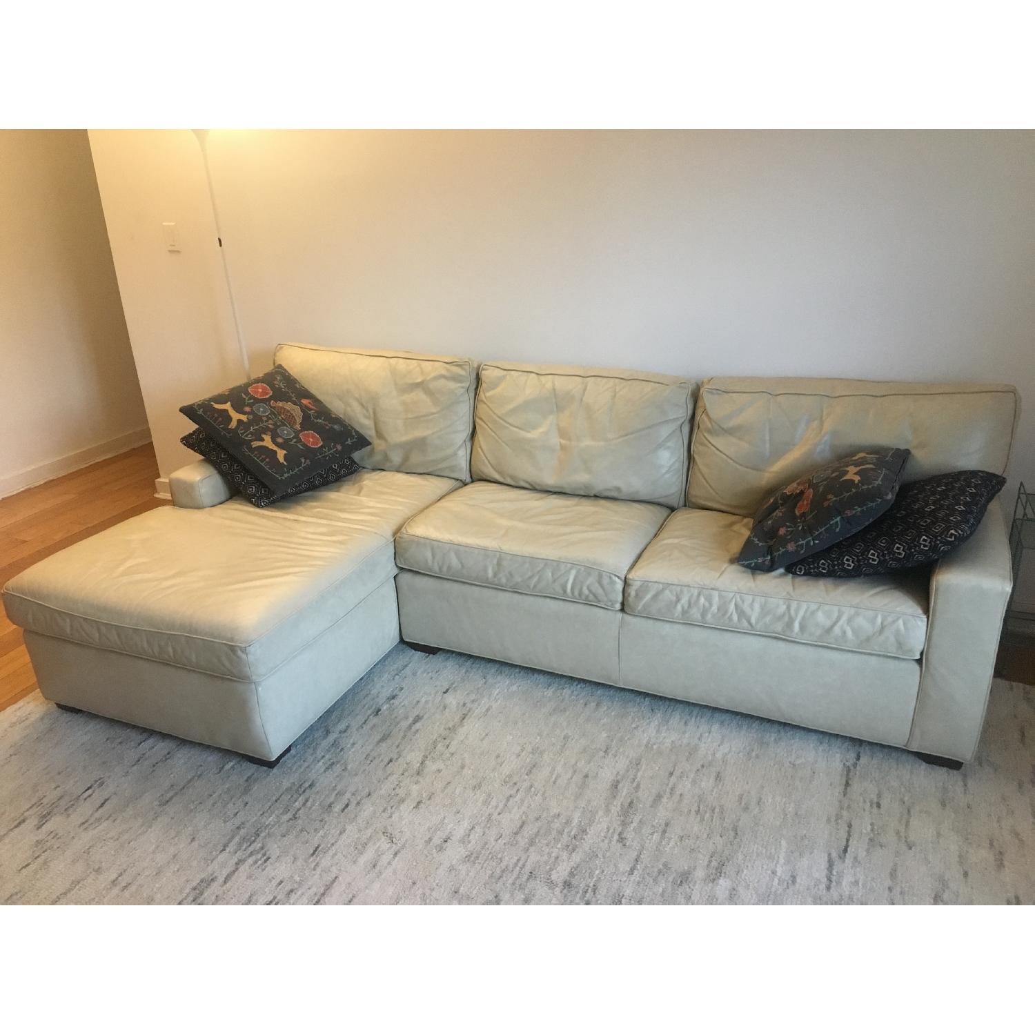 Mitchell Gold + Bob Williams Leather Sectional Sofa - AptDeco