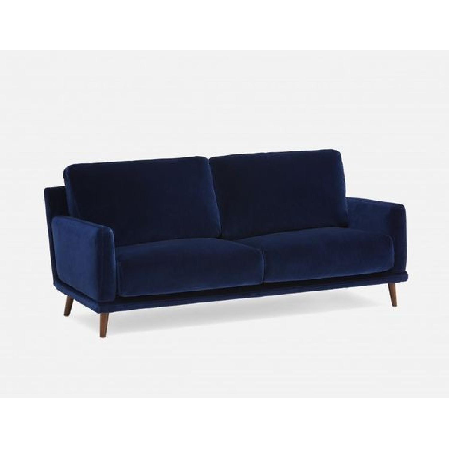 Structube Velvet Navy Emilie Sofa - AptDeco