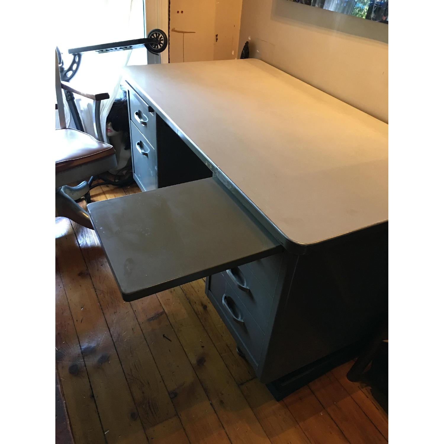 Vintage Tanker Desk & Chair - AptDeco
