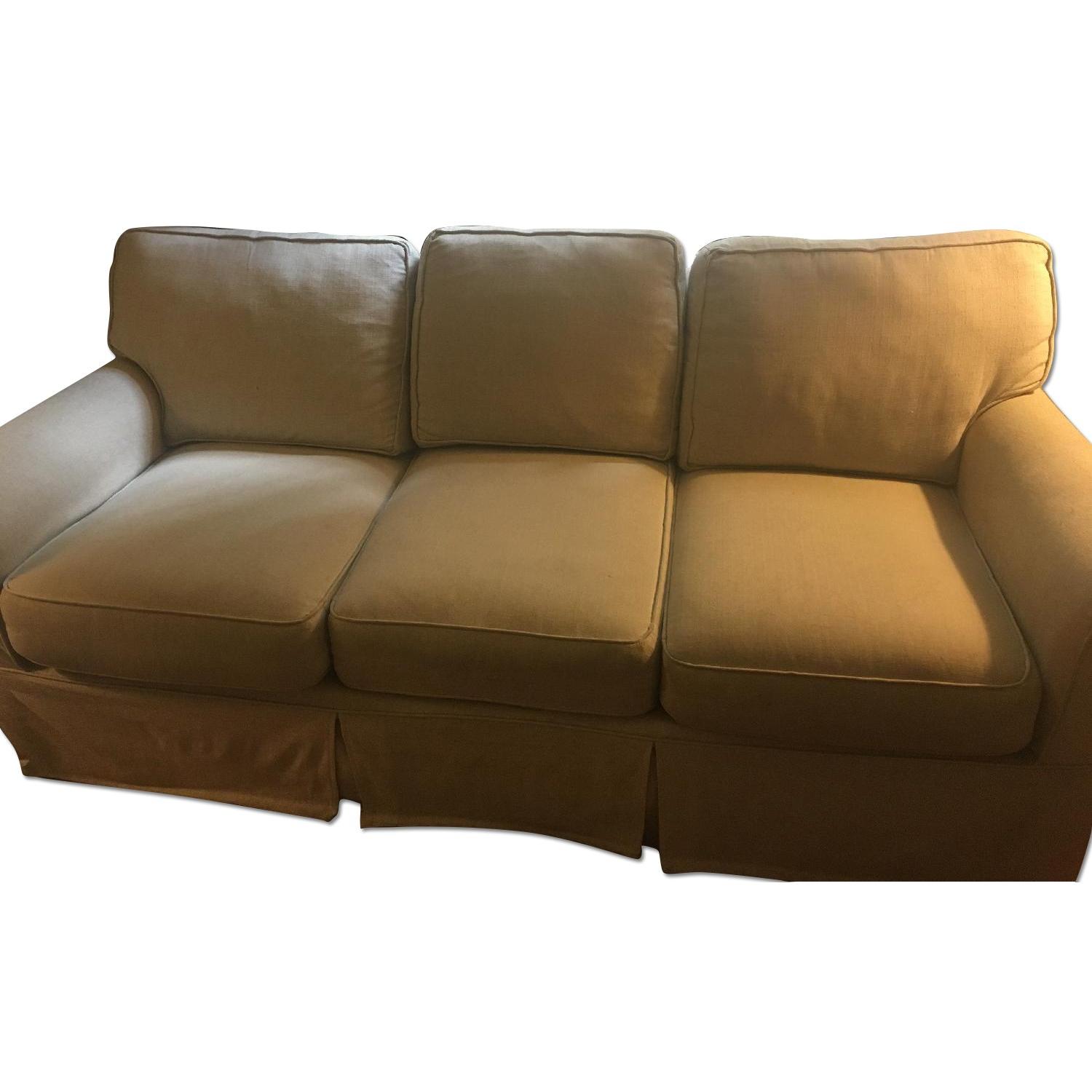 Rowe Nantucket Linen Sofa - AptDeco