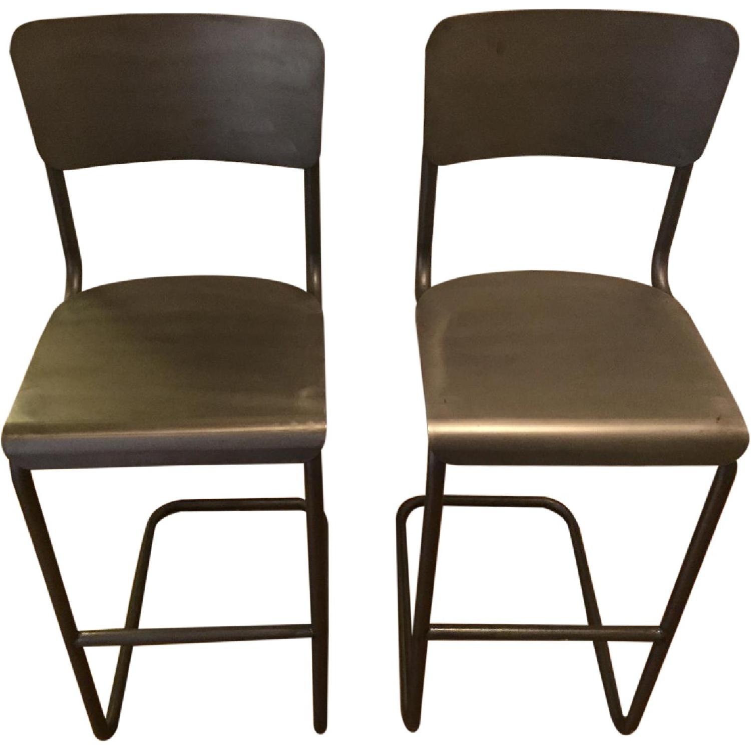 Restoration Hardware Metal Schoolhouse Stools - AptDeco