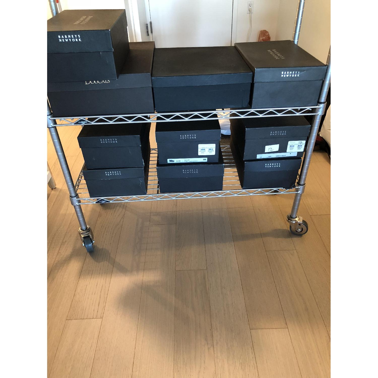 Container Store InterMetro Clothes Rack w/ Shelves - AptDeco