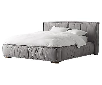 Restoration Hardware Queen Upholstered Platform Bed - AptDeco
