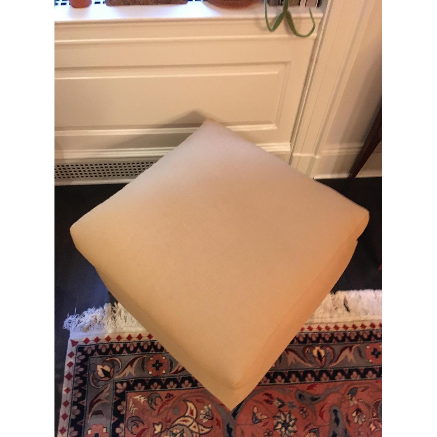 Italian Artisanal Mustard Colored Ottoman - AptDeco