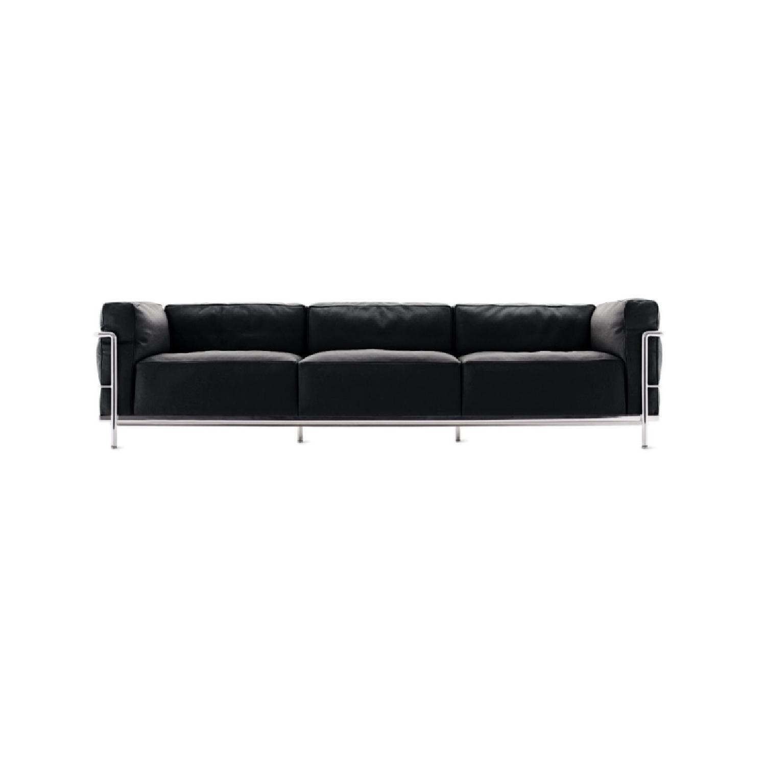 Cassina Le Corbusier Grand 3 Seater Sofa w/ Down Cushions - AptDeco