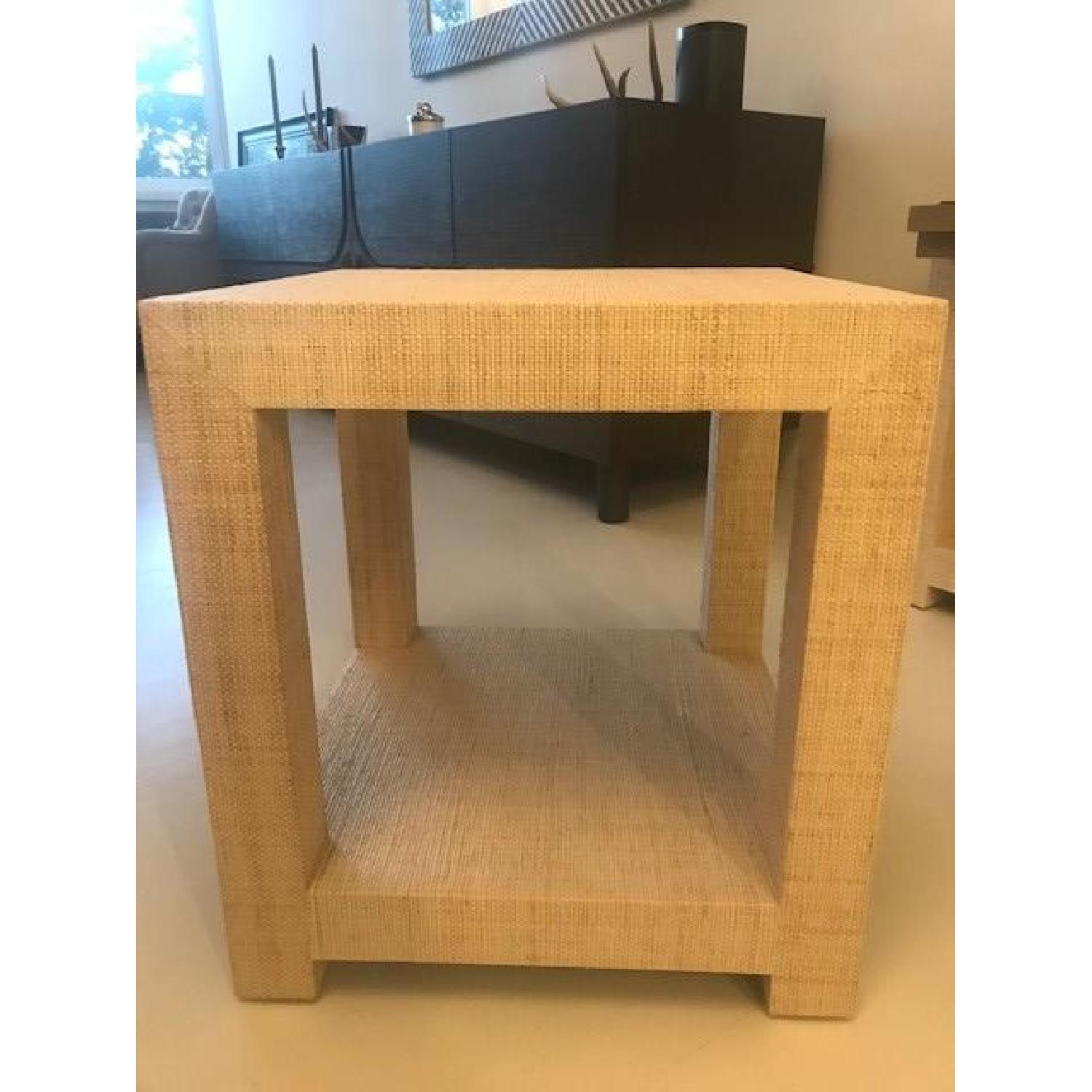 Serena & Lily Blake Raffia Side Tables - AptDeco