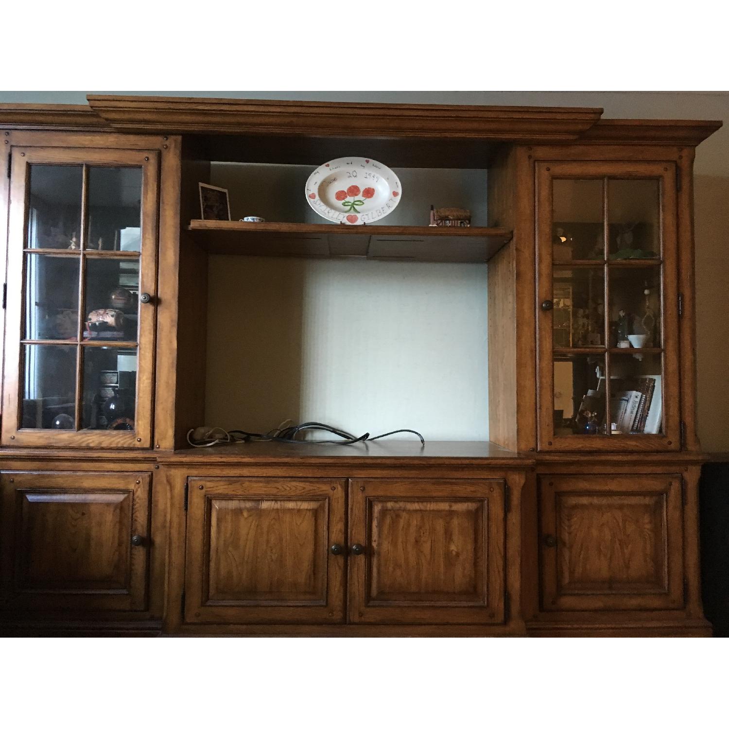 Thomasville Furniture Wood Wall Unit - AptDeco