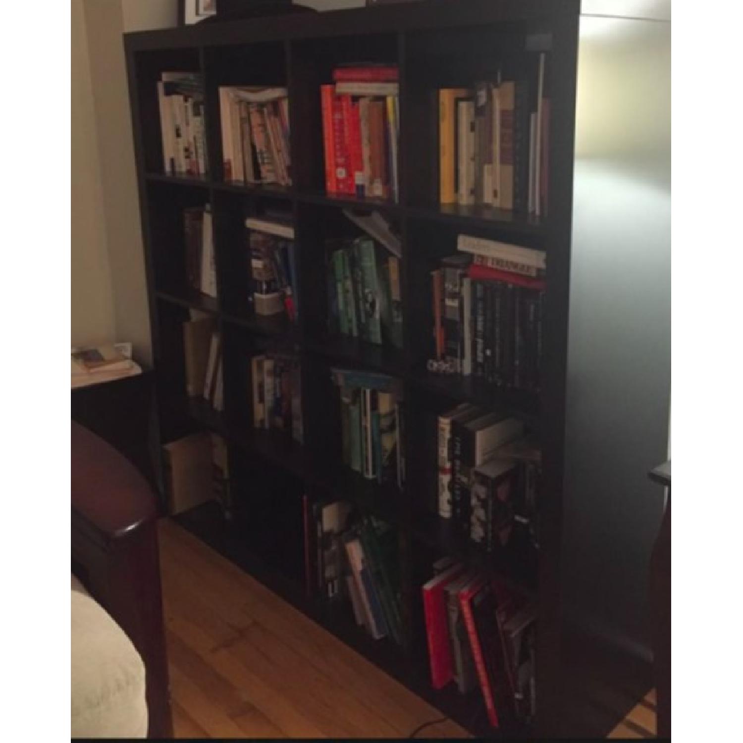 Ikea Kallax Black Shelf Unit - AptDeco