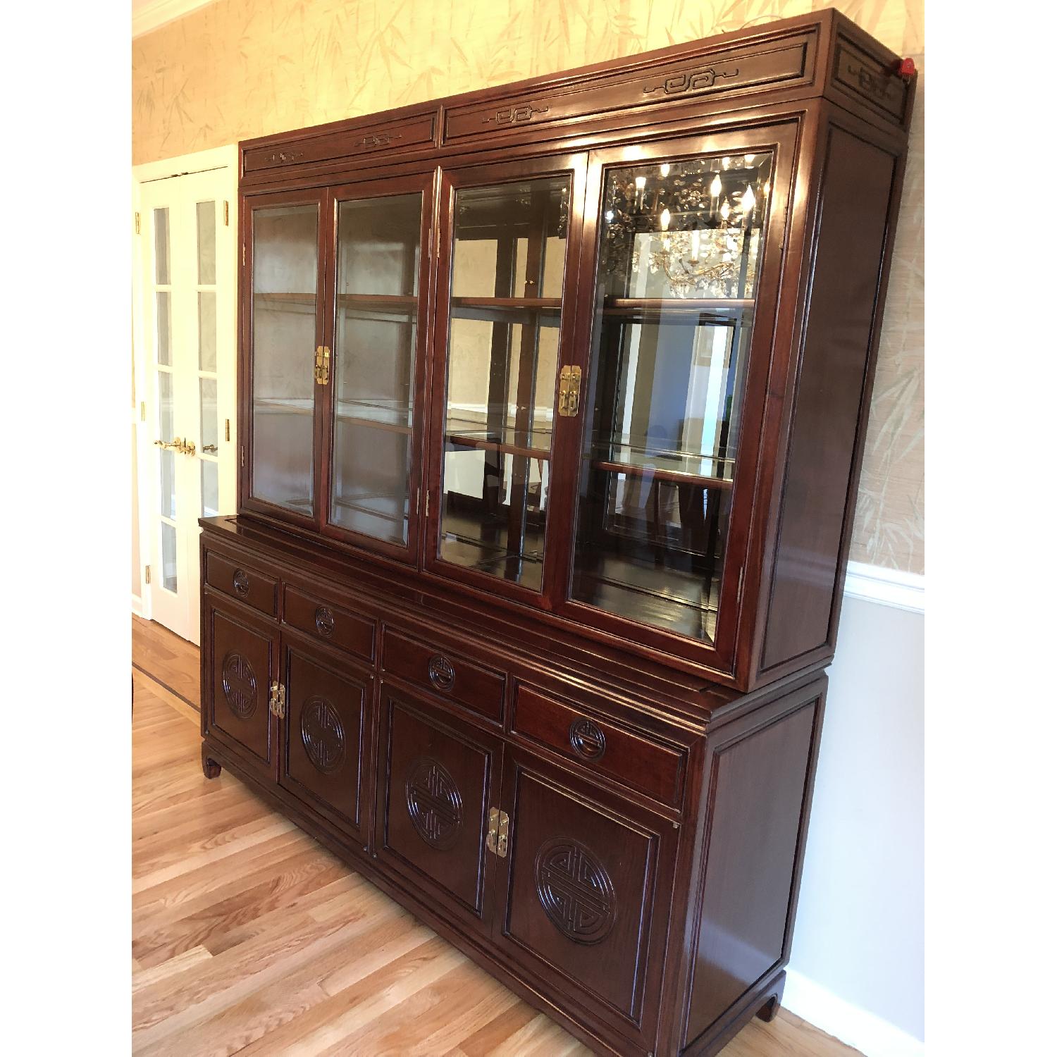 Vintage Chinese Breakfront/China Cabinet - AptDeco