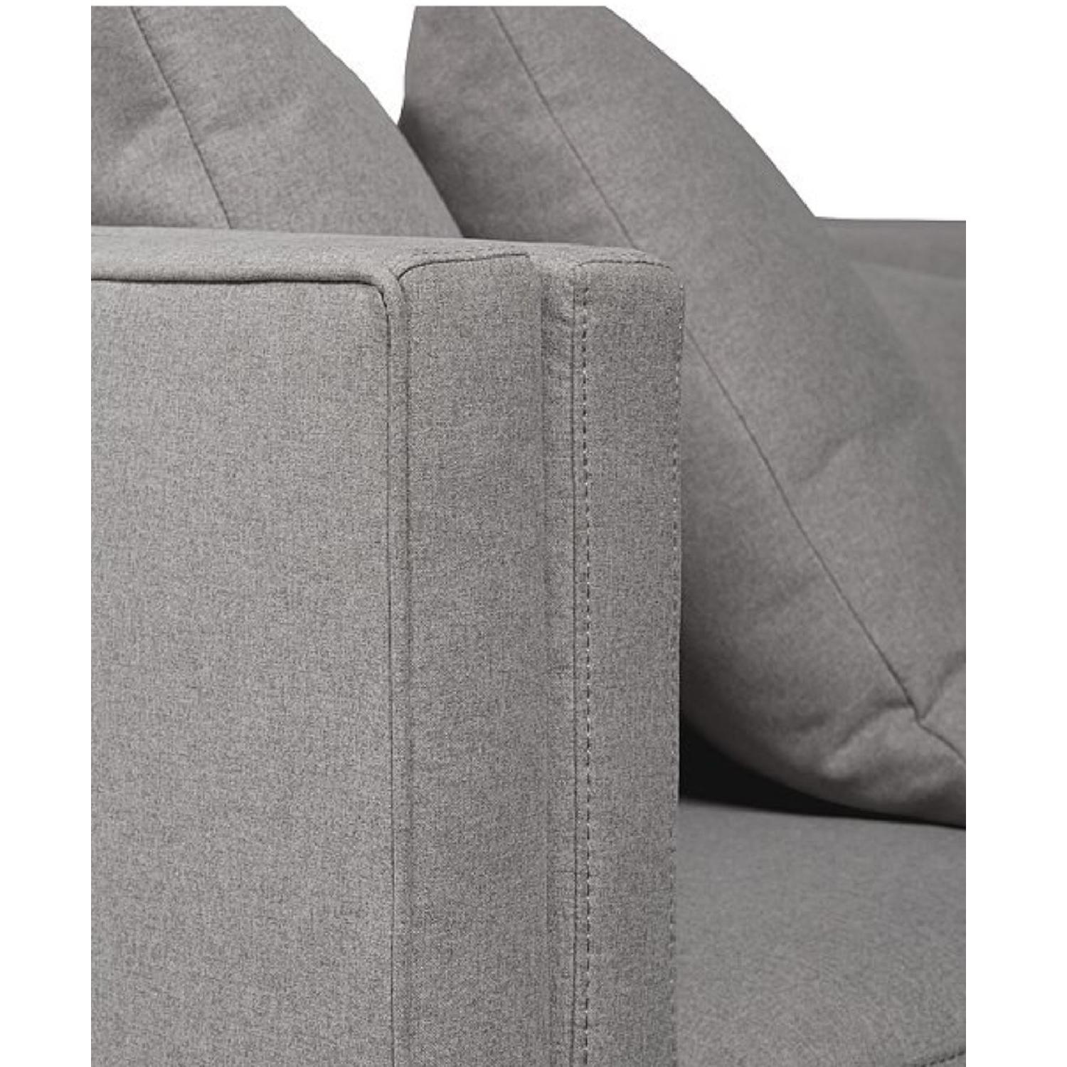 Macy's Braylei Track Arm Sofa in Soft Grey Fabric - AptDeco