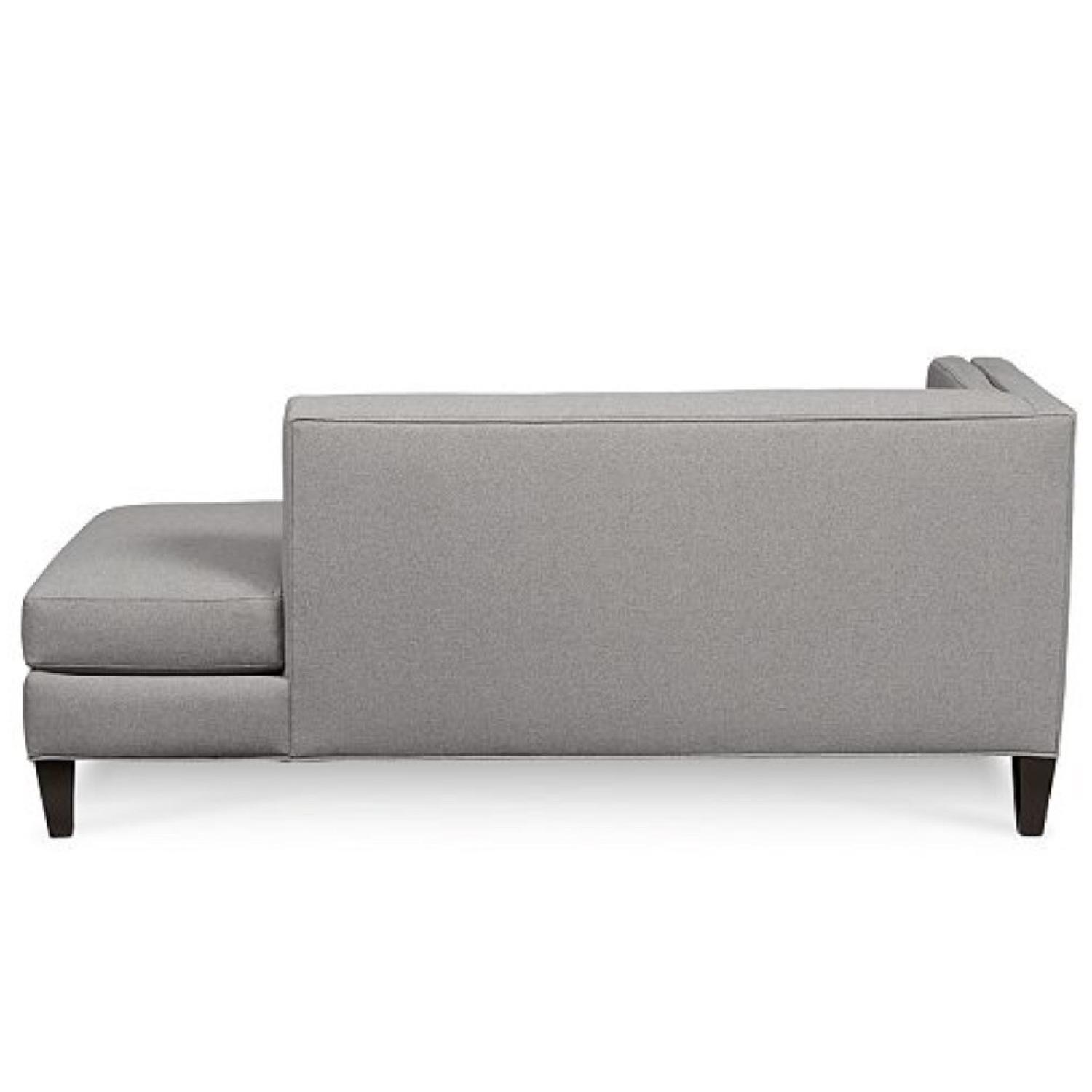 Macy's Braylei Tufted Chaise Lounge in Grey Fabric - AptDeco