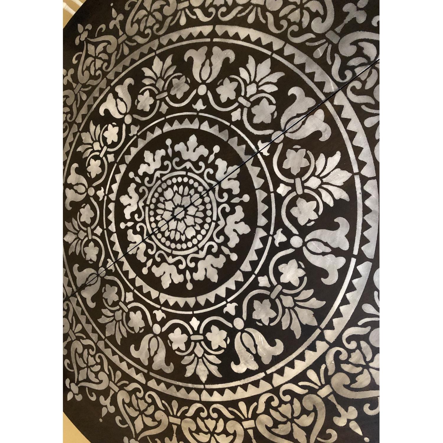 Oneness Prosperity Mandala Top Dining Table w/ 4 Chairs - AptDeco