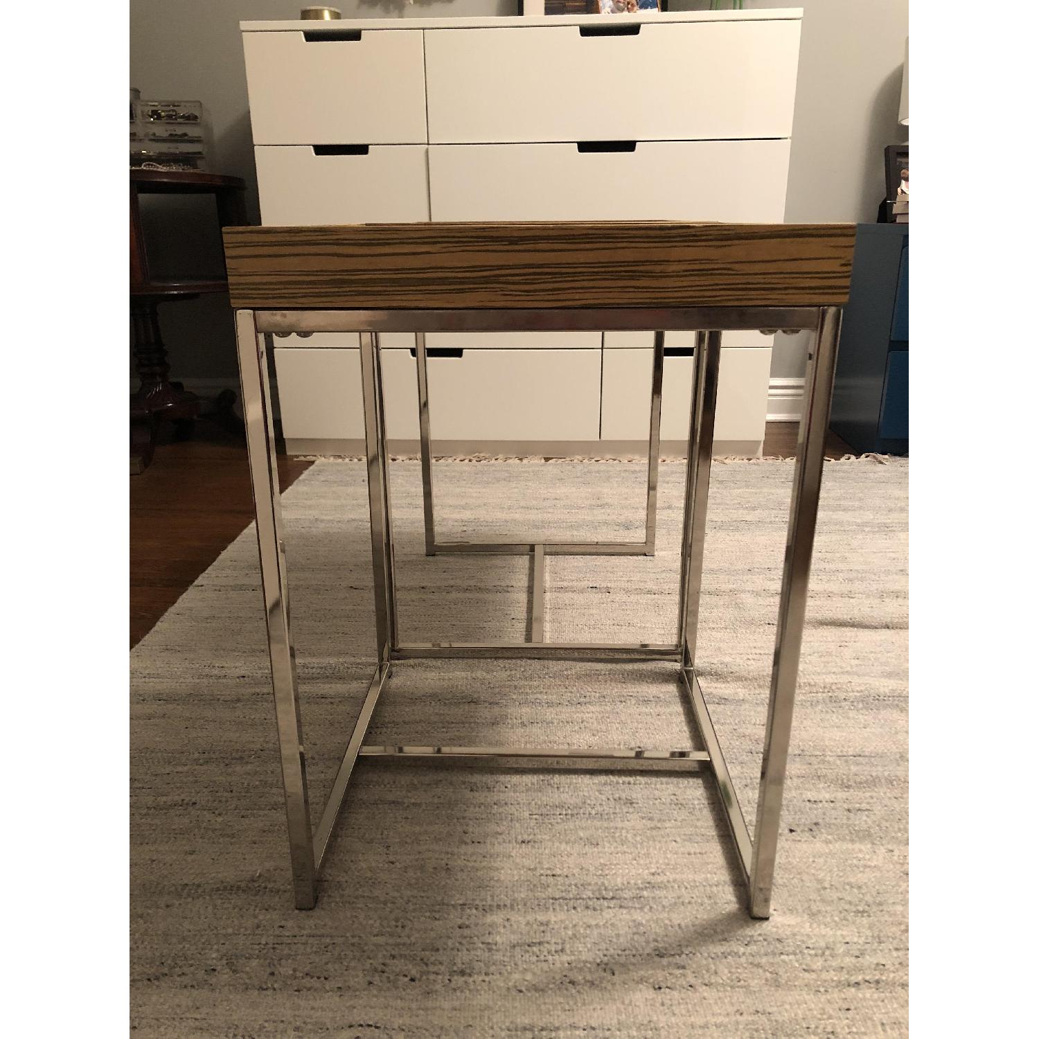 Zebra Wood Side Tables - AptDeco