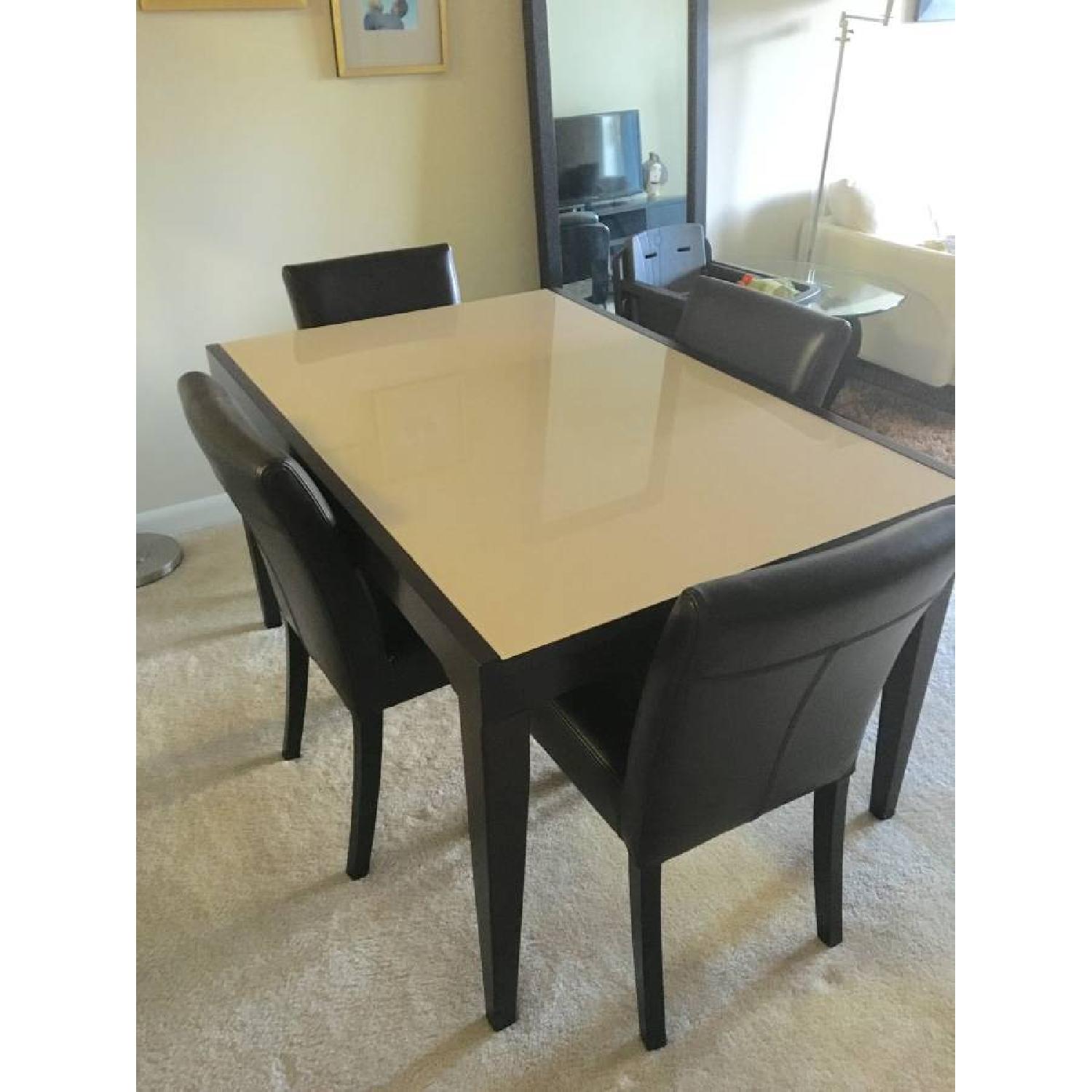 Calligaris Glass Top Extendable Dining Table - AptDeco