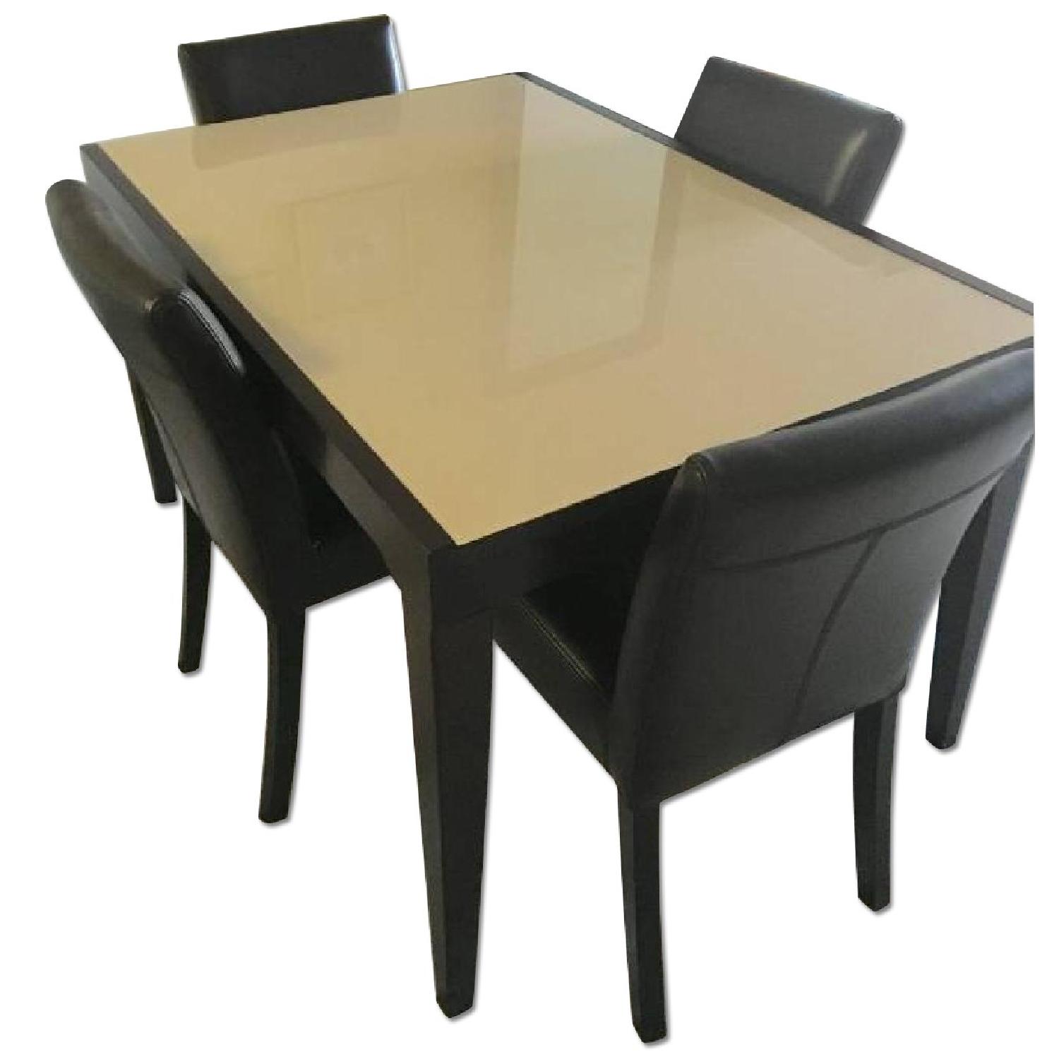 Calligaris Glass Top Extendable Dining Table - AptDeco