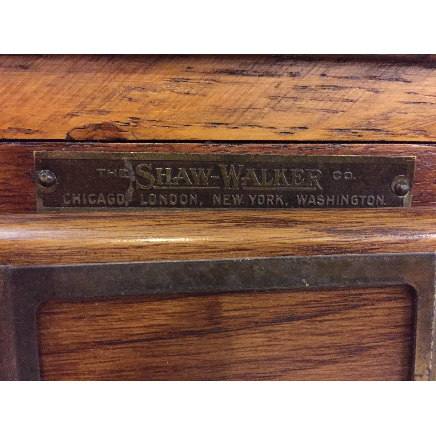 Shaw Walker Tiger Oak Filing Cabinets - AptDeco