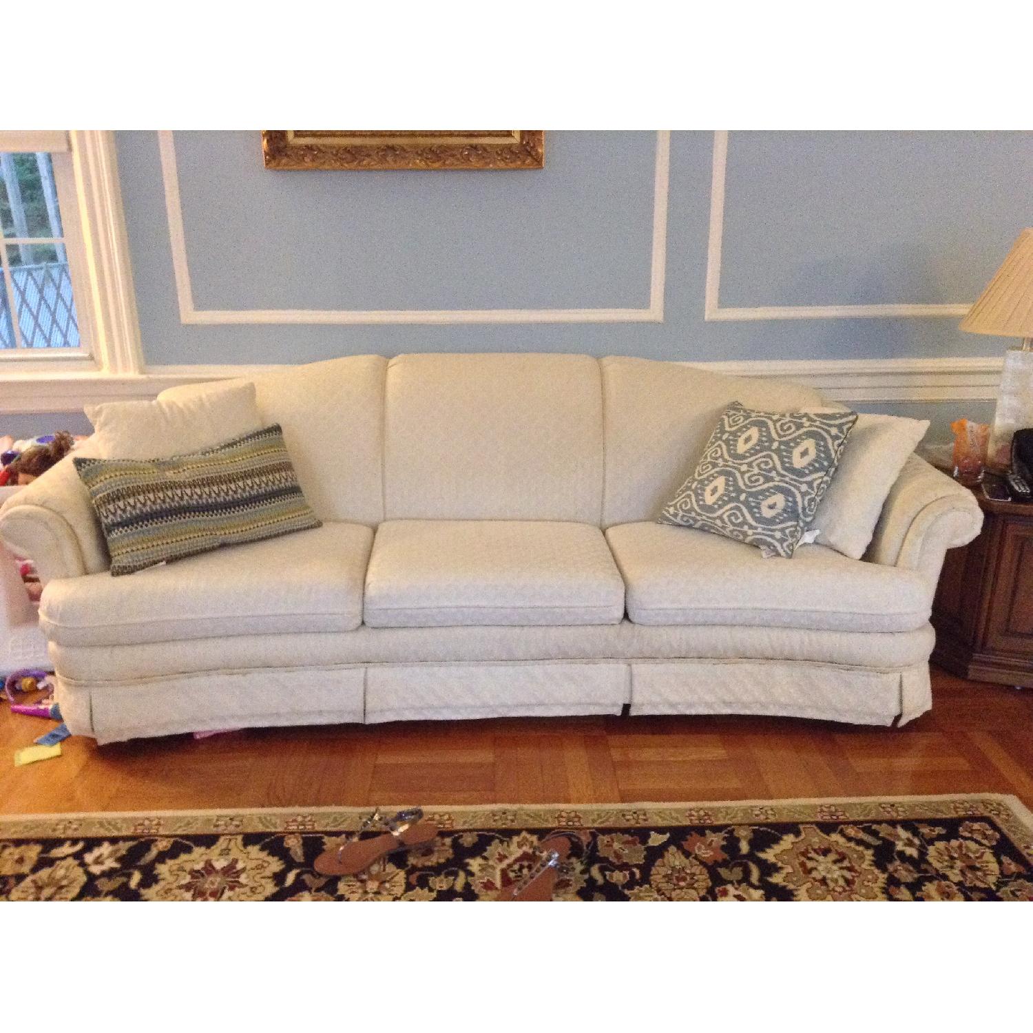 Schweiger White Fabric Sofas - AptDeco