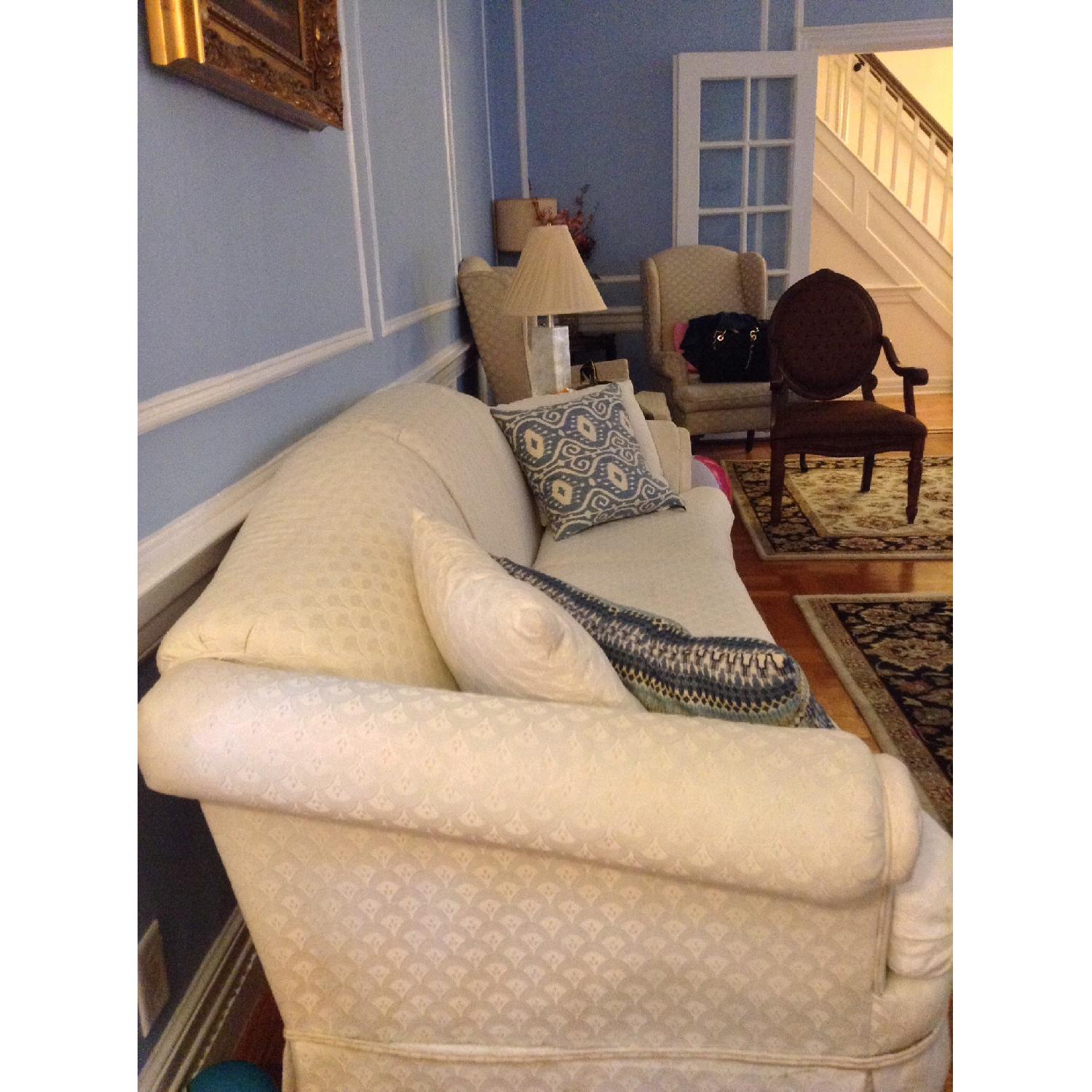 Schweiger White Fabric Sofas - AptDeco