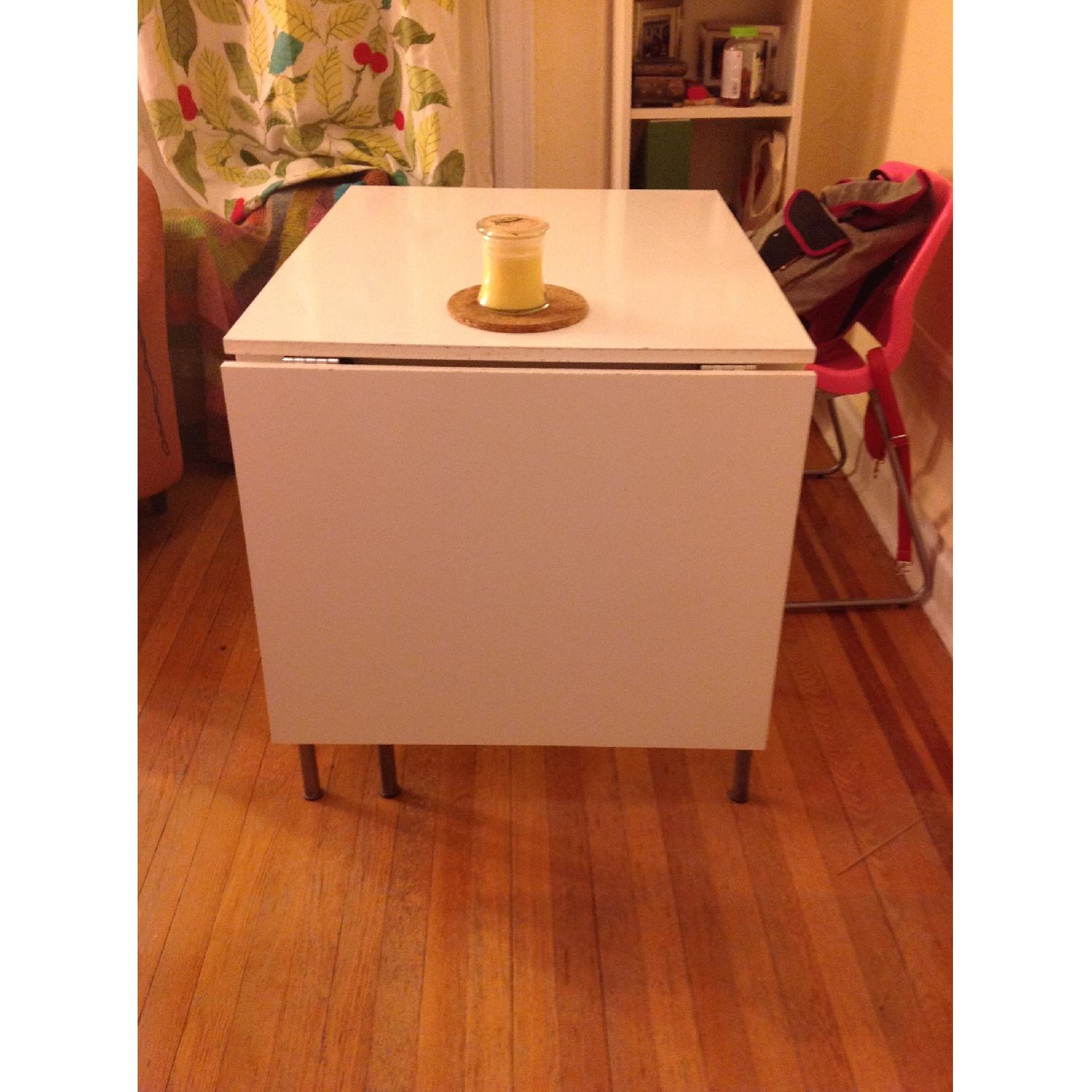 Ikea White Gate Leg Table - AptDeco