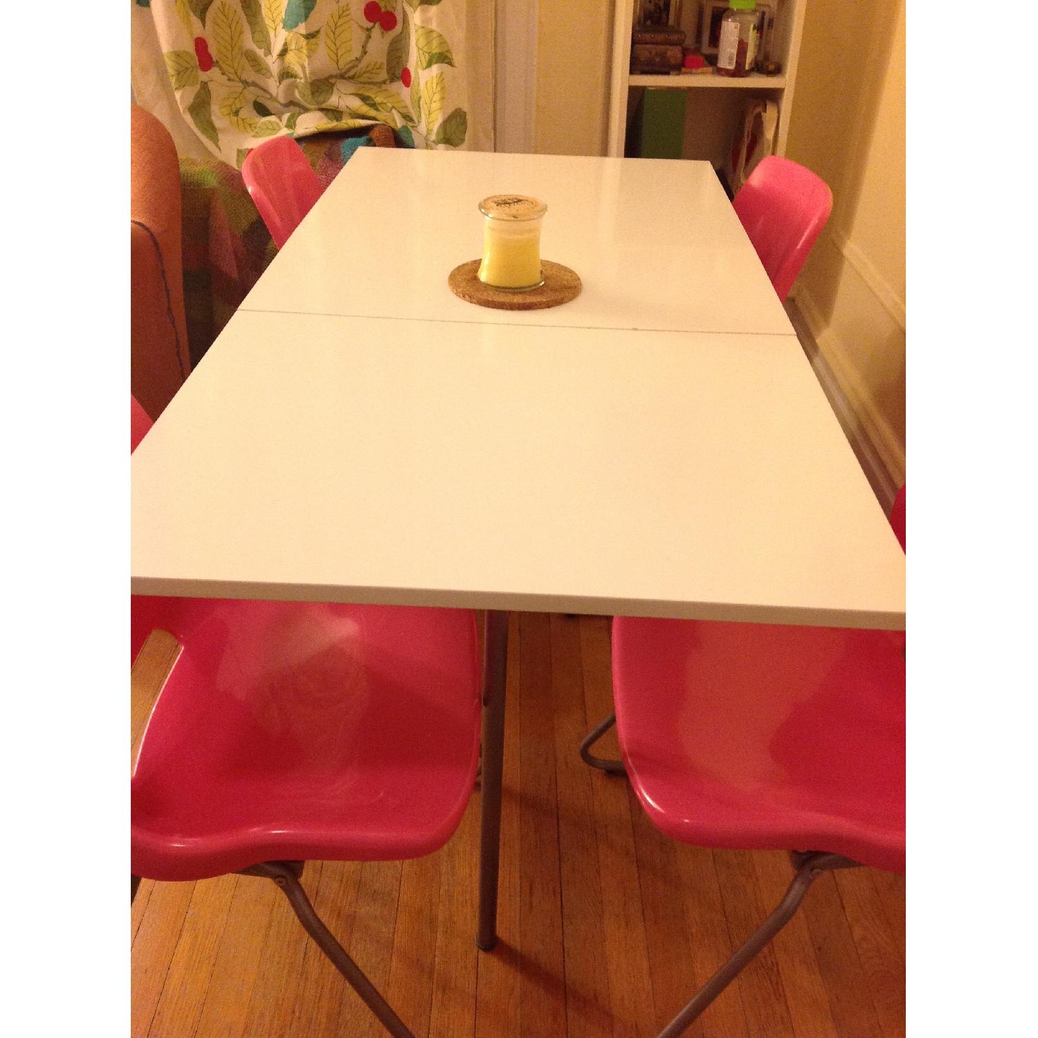 Ikea White Gate Leg Table - AptDeco